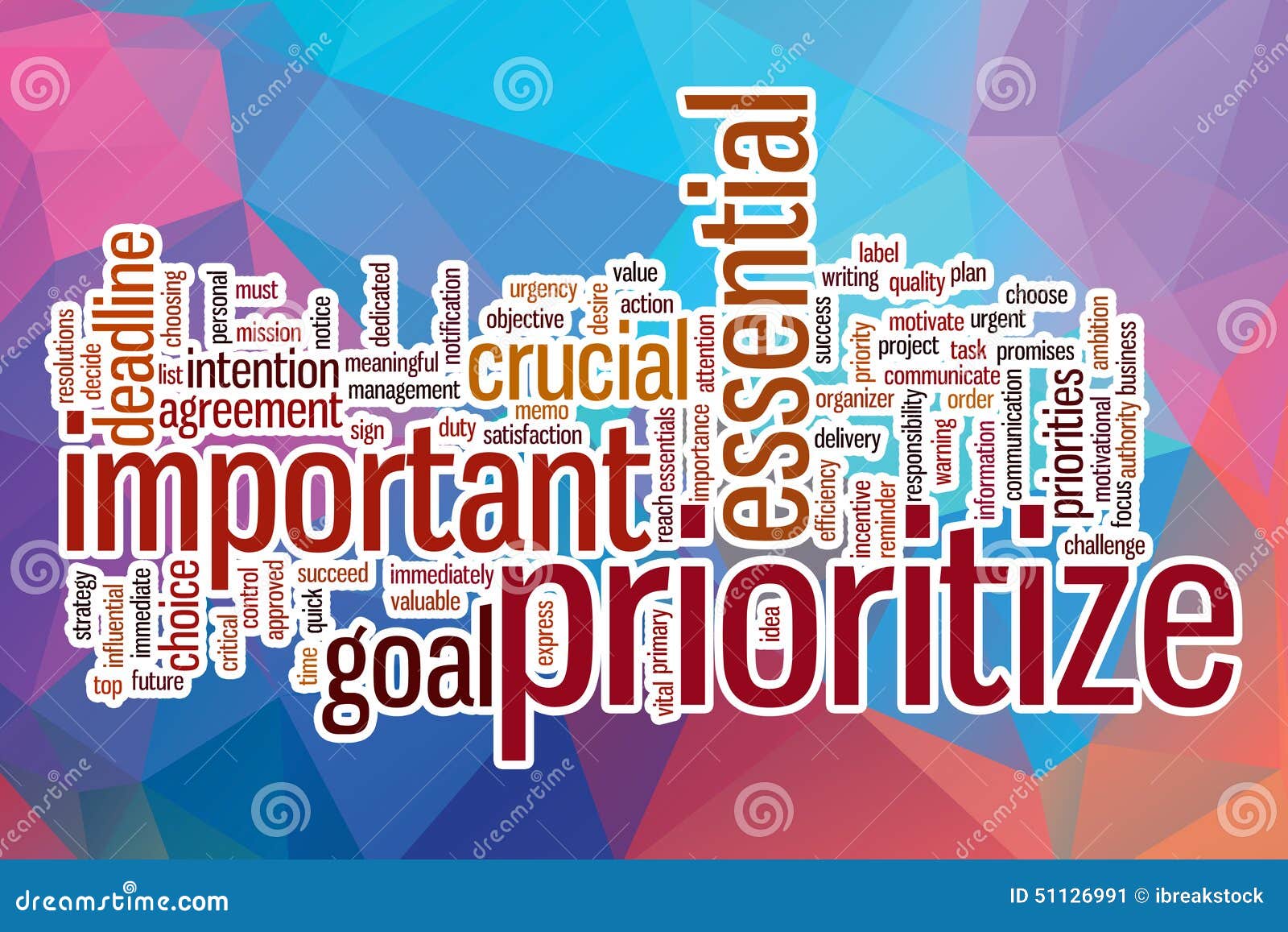 Prioritize Word Cloud with Abstract Background Stock Illustration ...