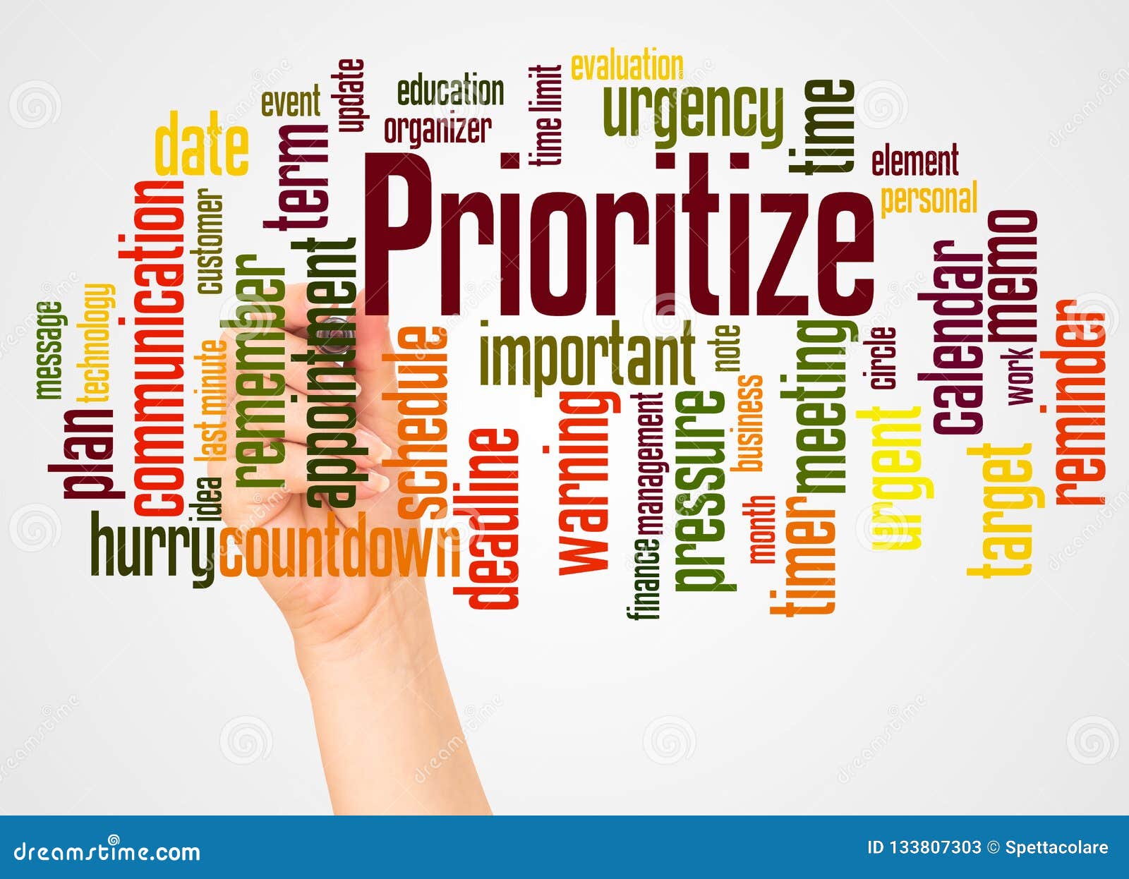 Prioritize Word Cloud and Hand with Marker Concept Stock Illustration ... Prioritize Word Cloud and Hand with Marker Concept Stock Illustration ...