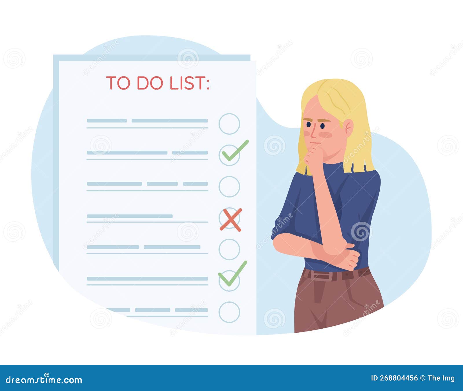 Prioritizing Tasks in List Flat Concept Vector Illustration Stock ...