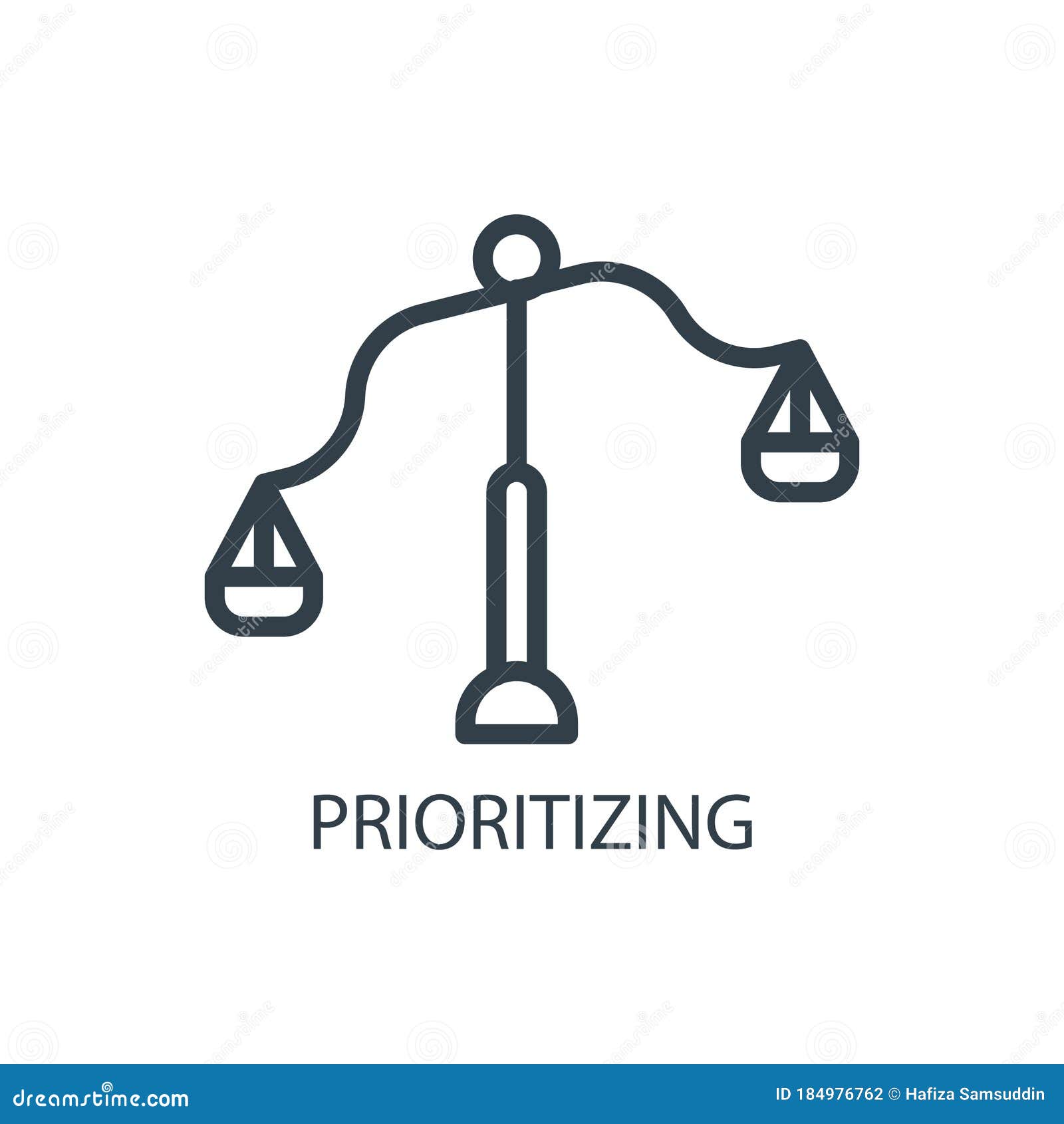Prioritizing. Vector Illustration Decorative Design Stock Illustration ...