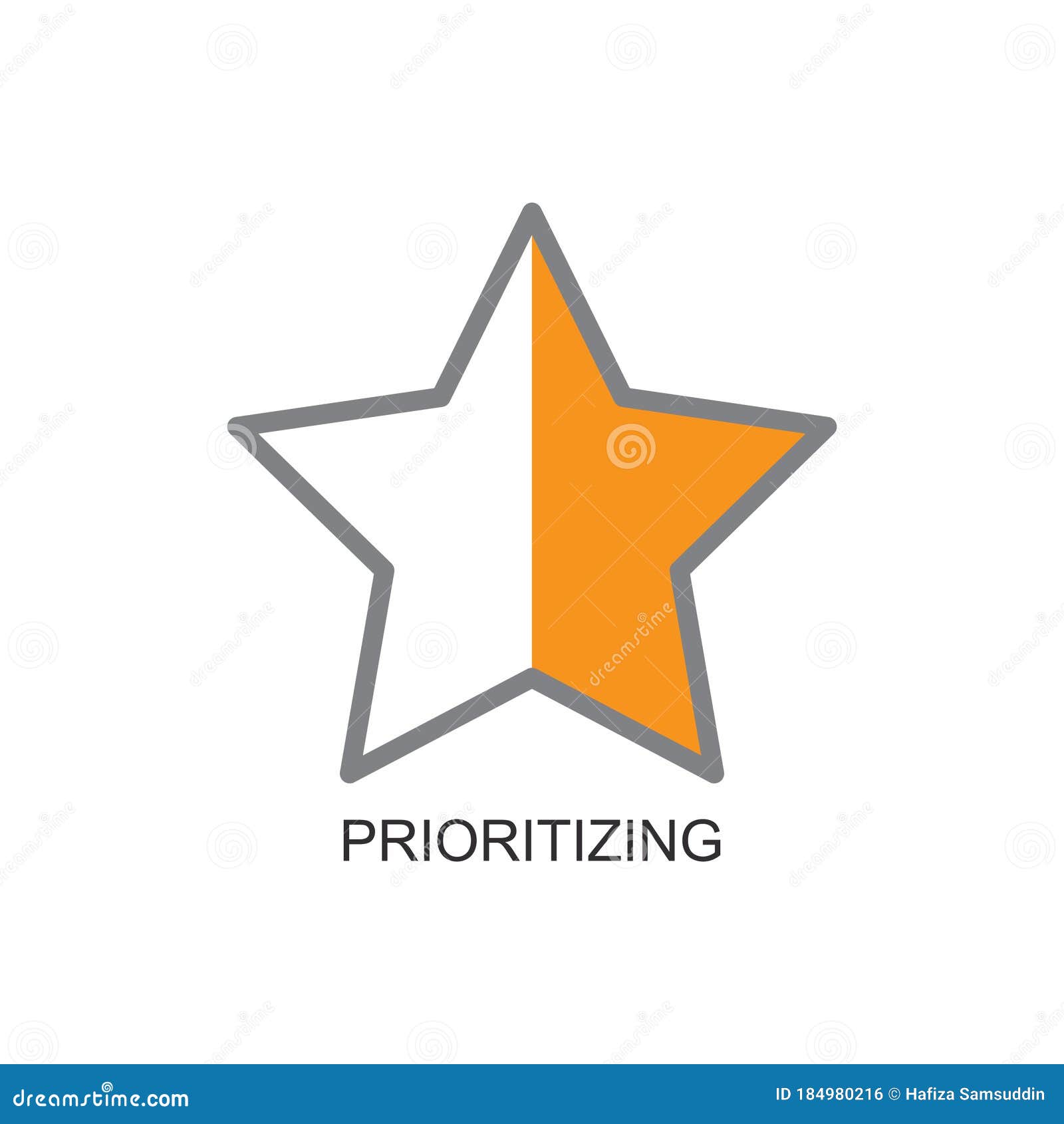 Prioritizing. Vector Illustration Decorative Design Stock Illustration ...