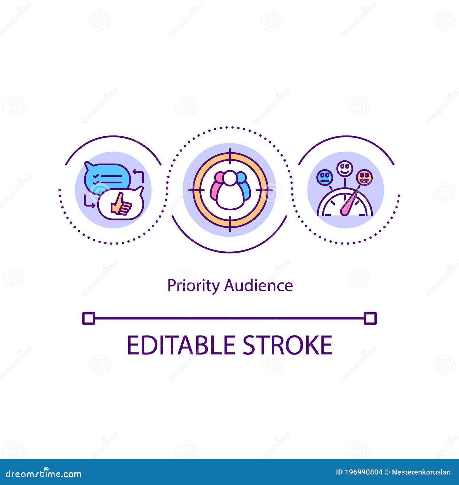 Priority Audience Concept Icon Stock Vector - Illustration of ...
