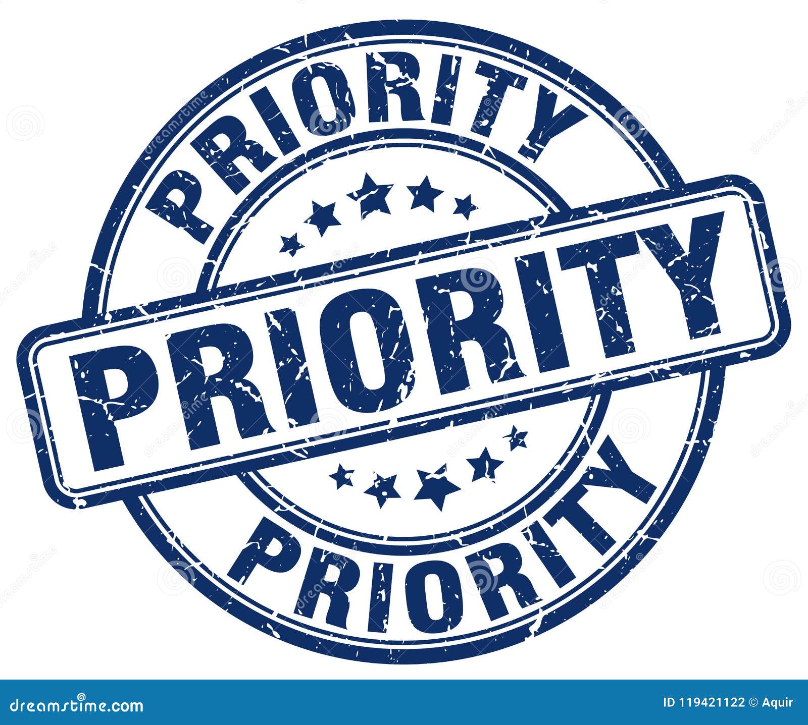 Priority blue stamp stock vector. Illustration of priority - 119421122
