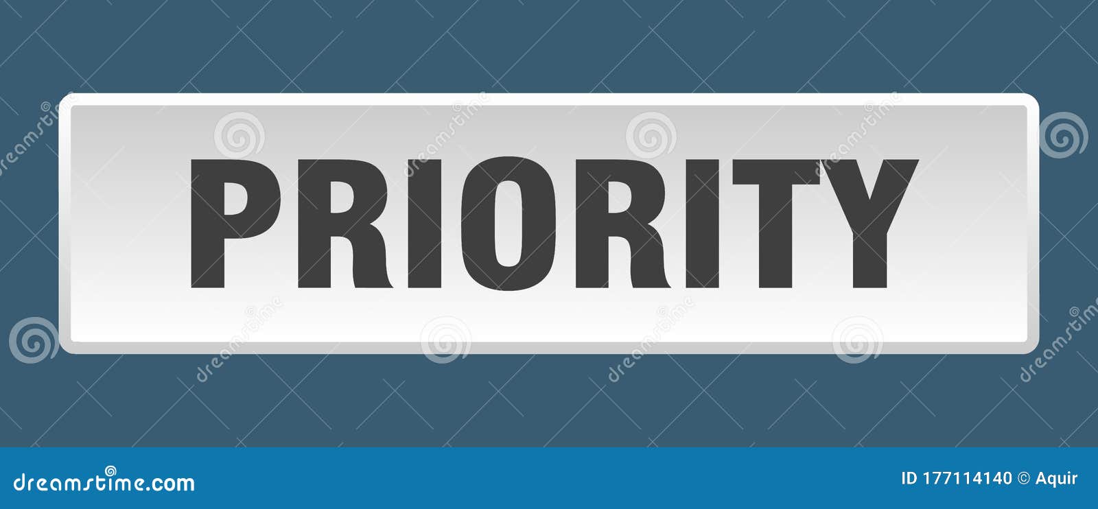 Priority Button. Priority Square Isolated Push Button Stock Vector ...