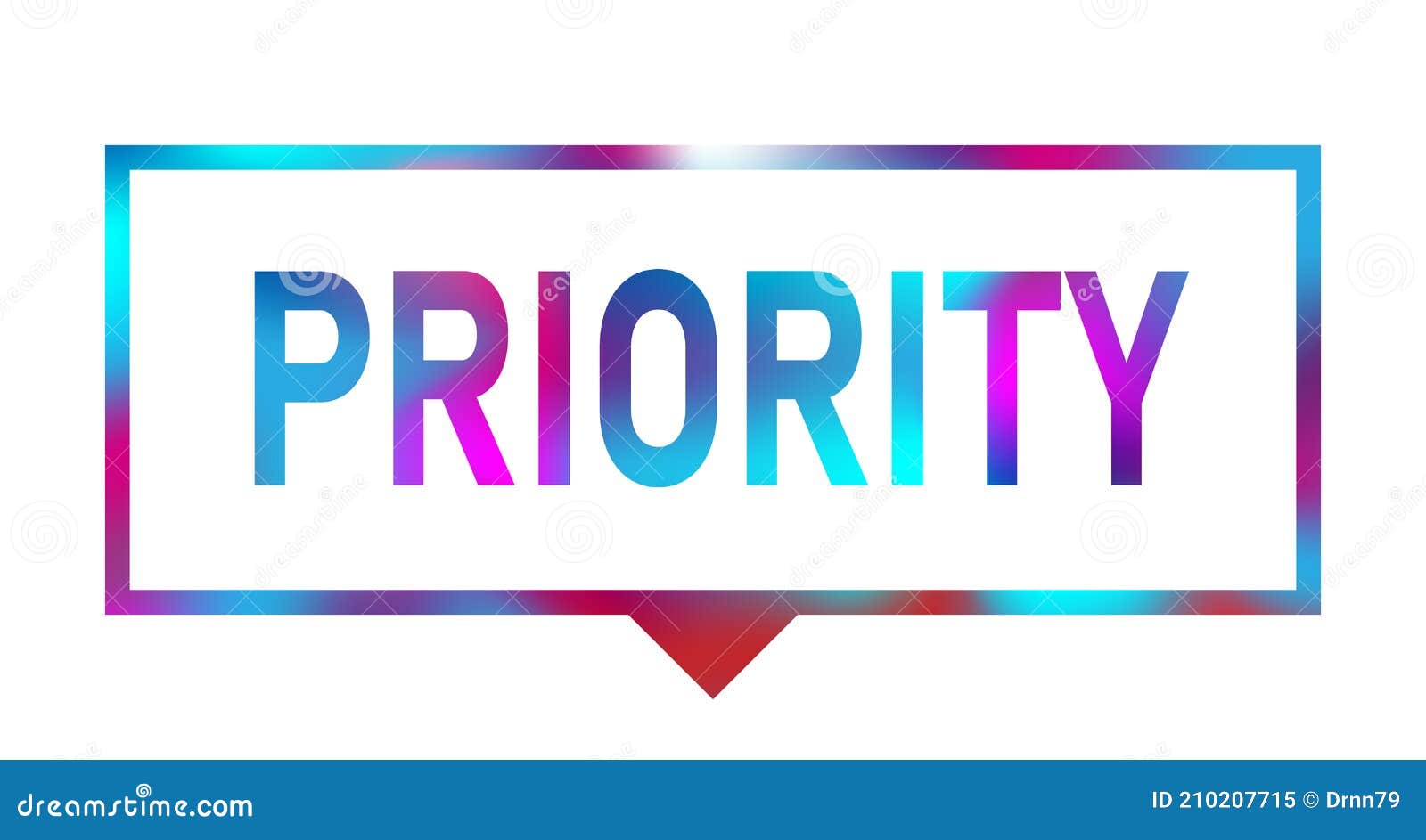 Priority Coloered Speech Bubble Moder Vector Design Logo Badge Sign on ...