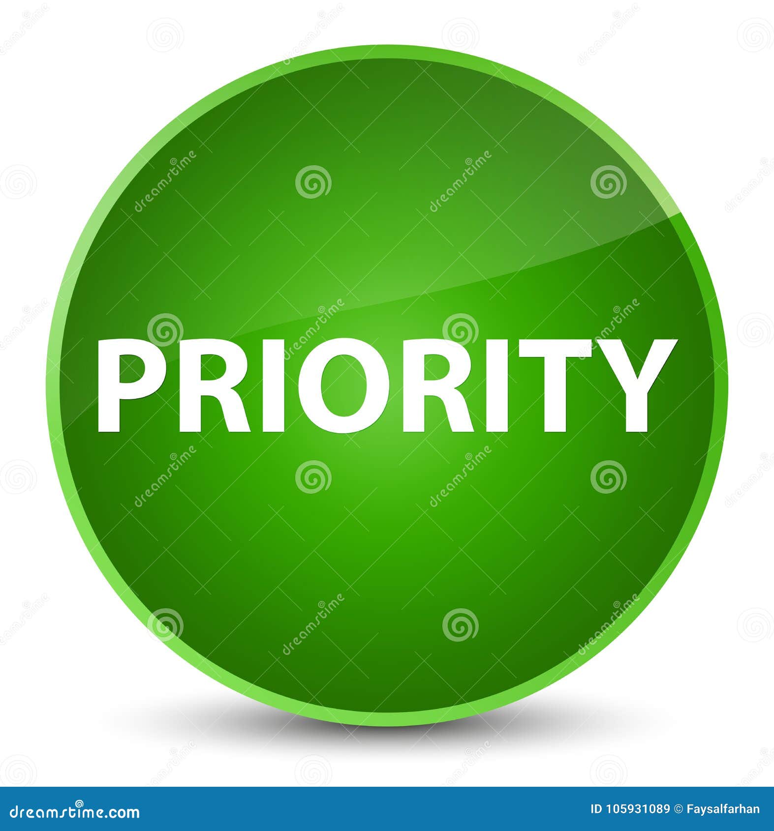 Priority Elegant Green Round Button Stock Illustration - Illustration ...