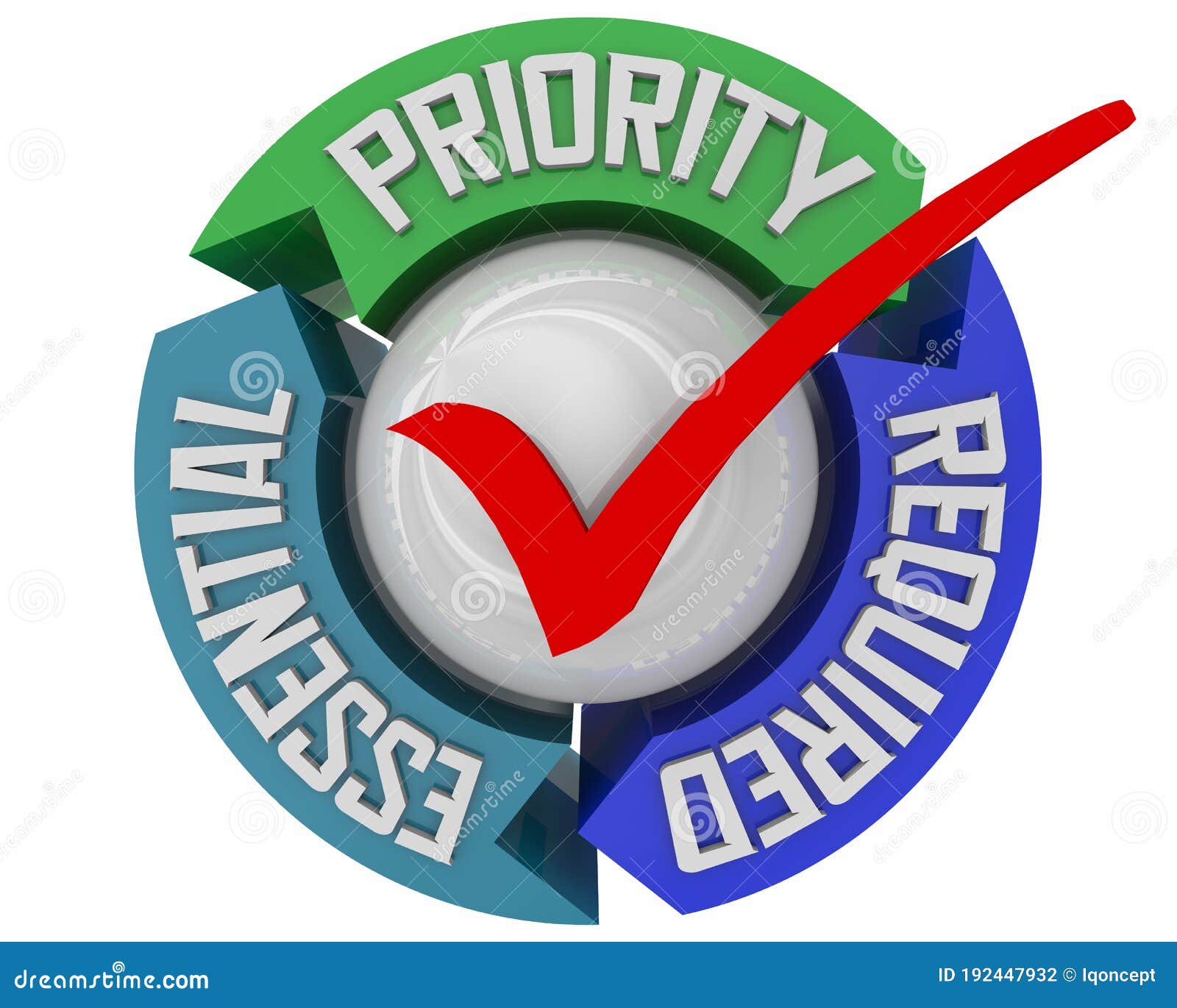 Priority Essential Required Needs Necessities Check Mark 3d ...