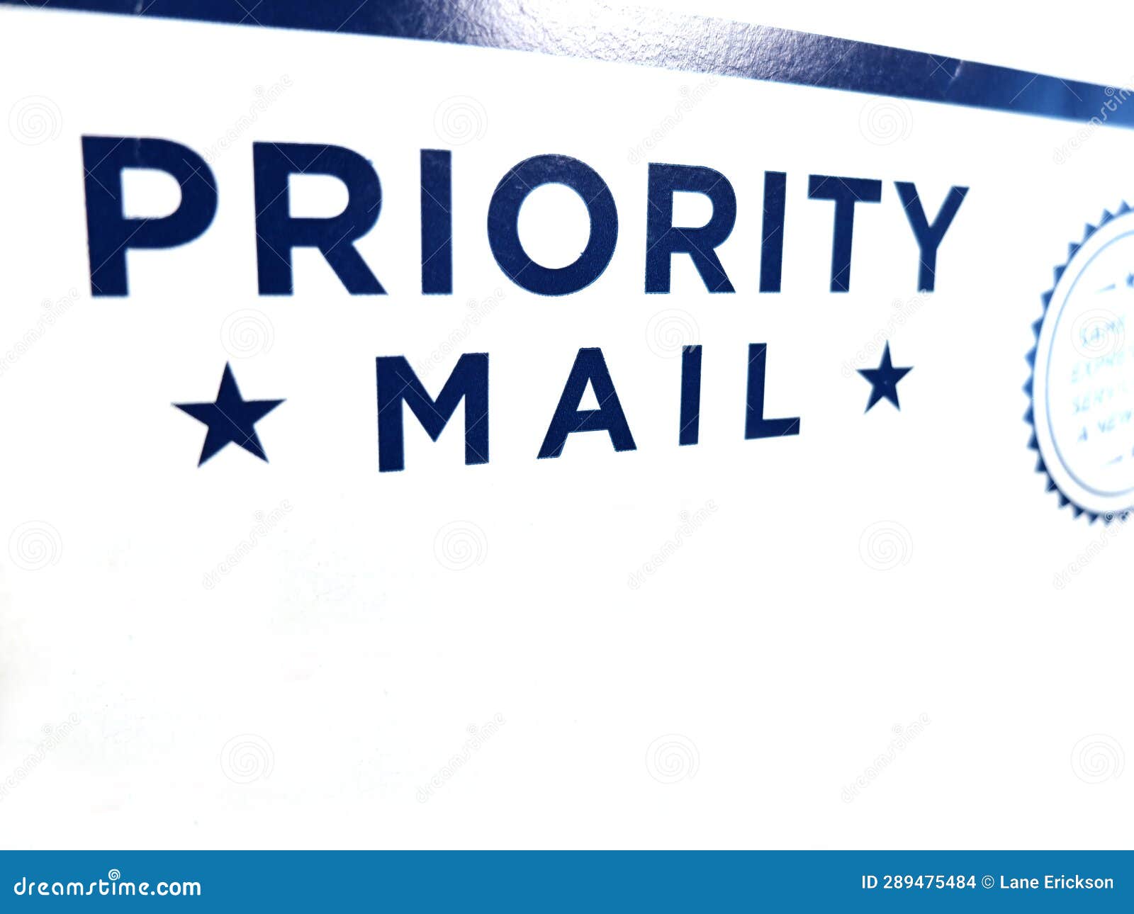 Priority Express Mail Lable for Mailing Fast Letters and Documents ...