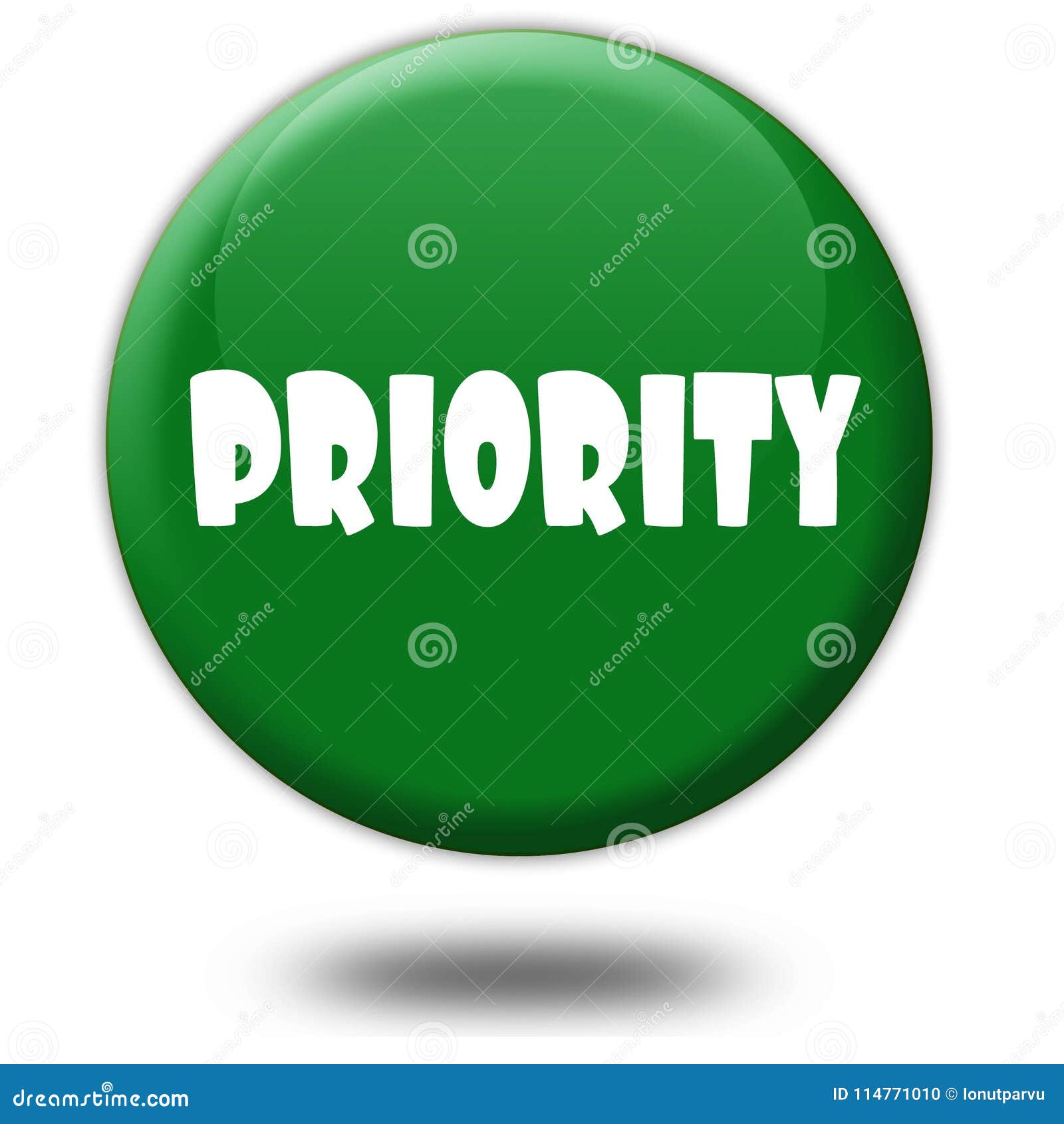 PRIORITY on Green 3d Button. Stock Illustration - Illustration of ...