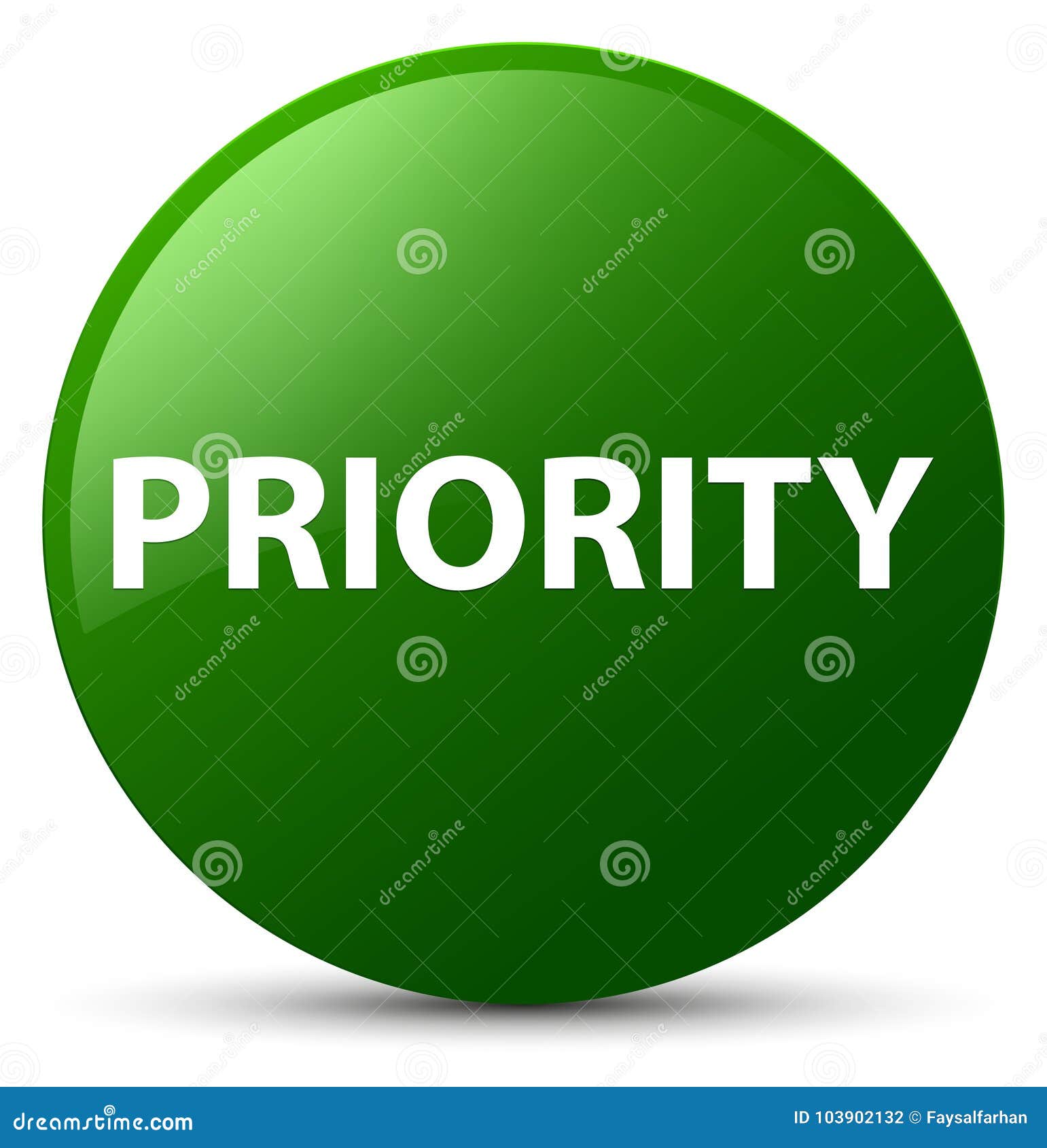 Priority Green Round Button Stock Illustration - Illustration of ...