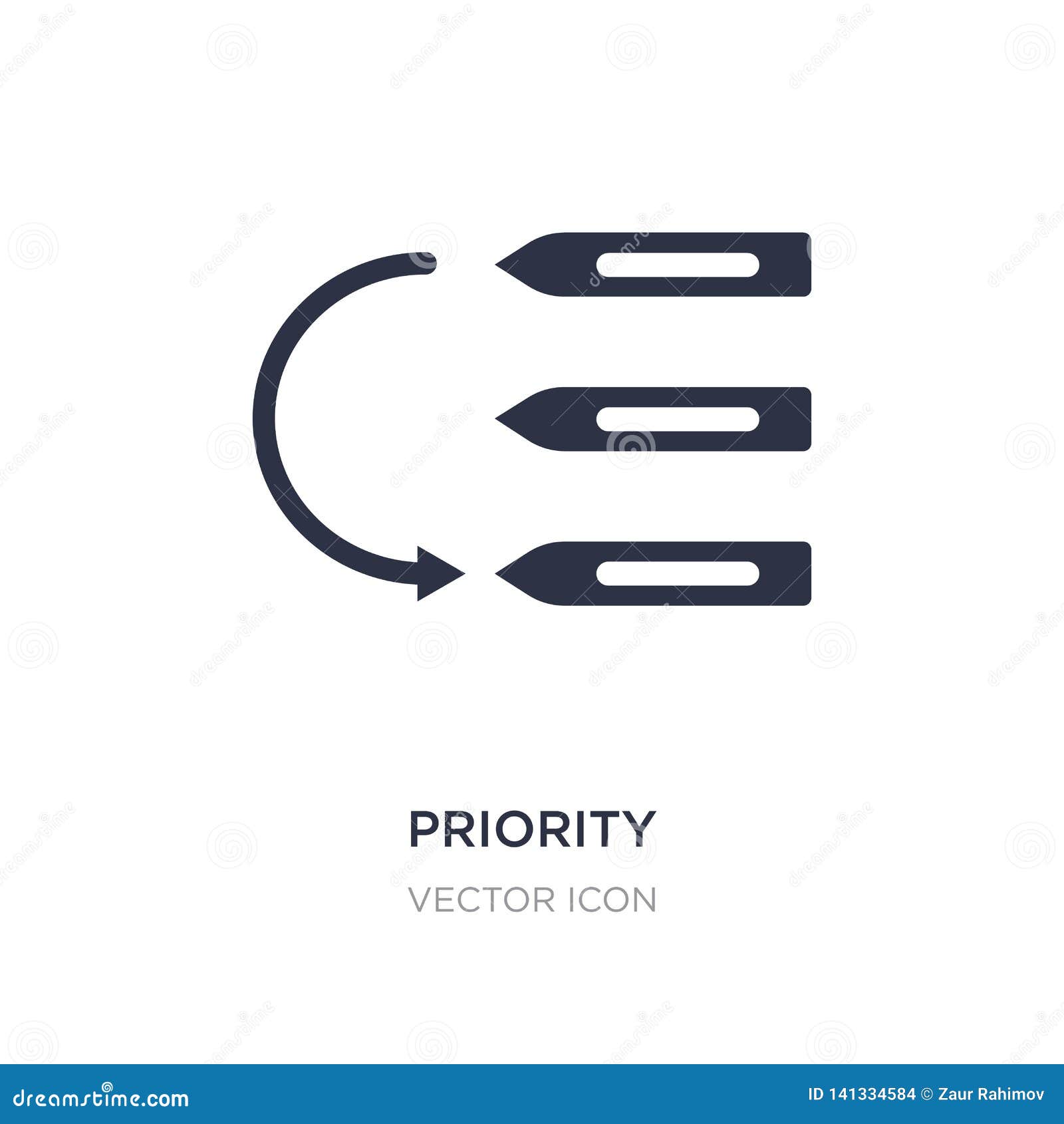 Priority Icon on White Background. Simple Element Illustration from ...