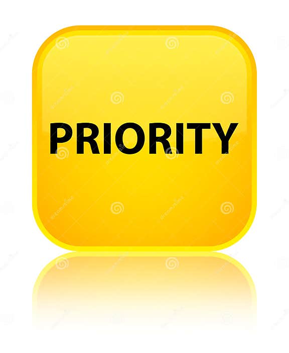 Priority Special Yellow Square Button Stock Illustration - Illustration ...