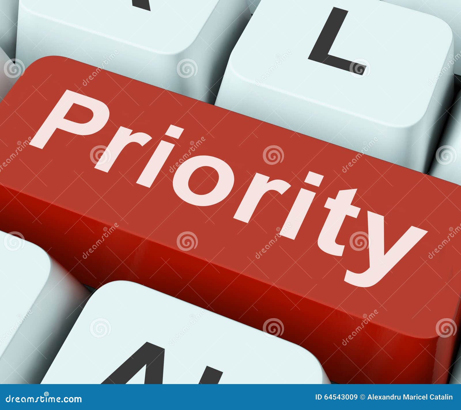 Priority Key Means Greater Importance or Primacy Stock Image - Image of ...