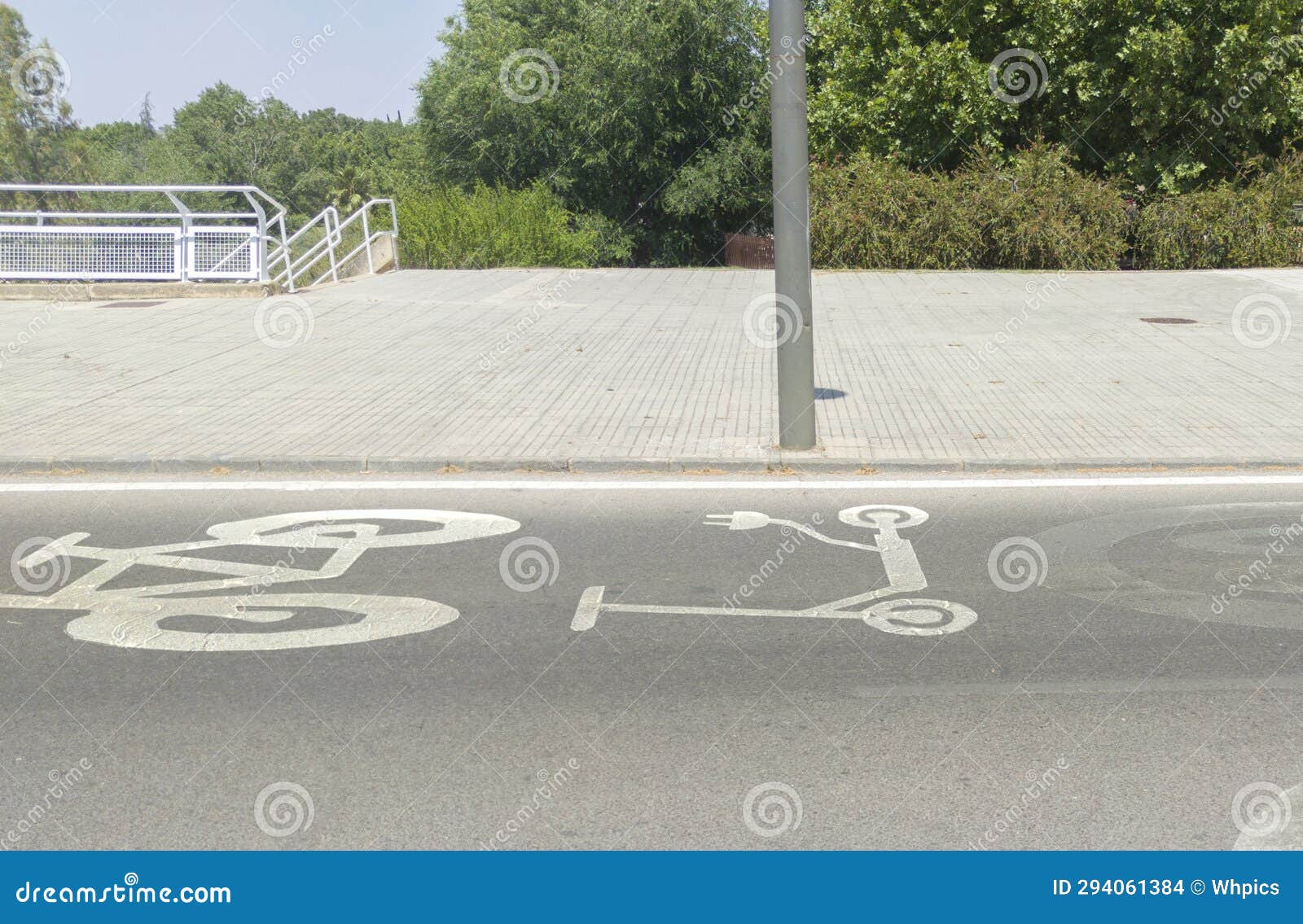 Priority Lane for Bikes and Electric Kick Scooters Sign Stock Photo ...
