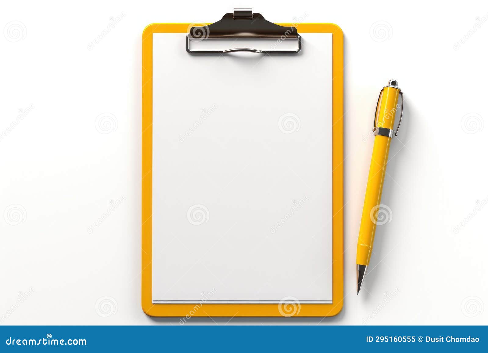 Priority List Yellow Edge Light, White Solid Background. Generative AI ...