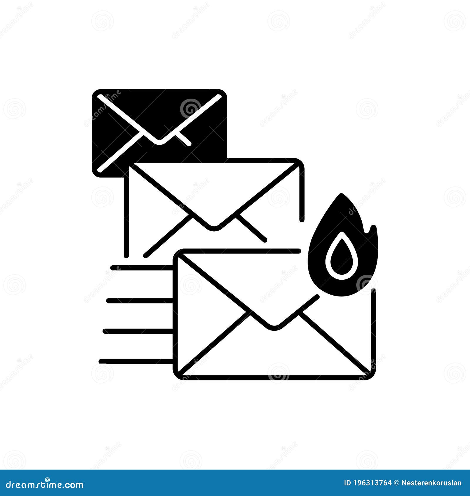 Priority Mail Linear Icon Vector Illustration | CartoonDealer.com ...