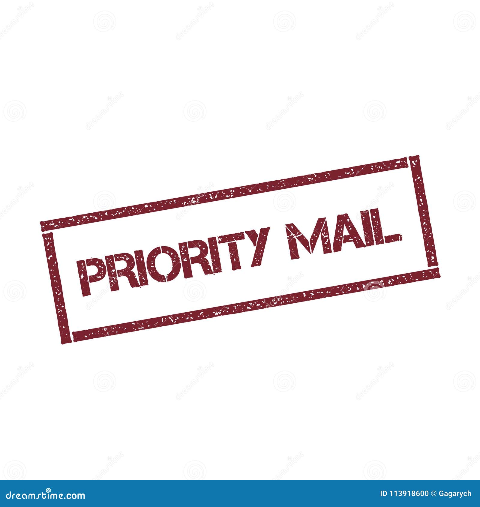 Priority Mail Rectangular Stamp. Vector Illustration | CartoonDealer ...