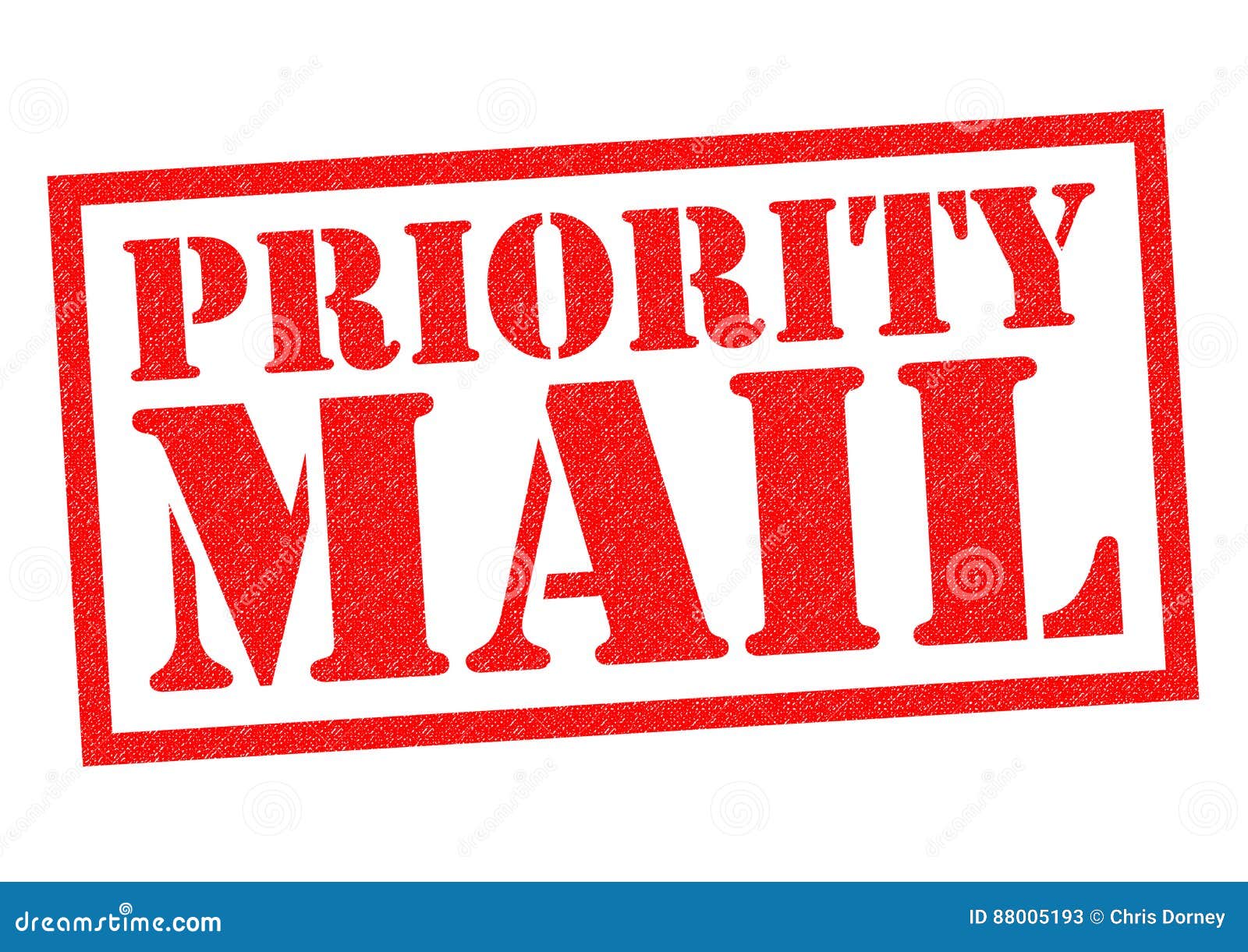 Priority Mail Rectangular Stamp. Vector Illustration | CartoonDealer ...