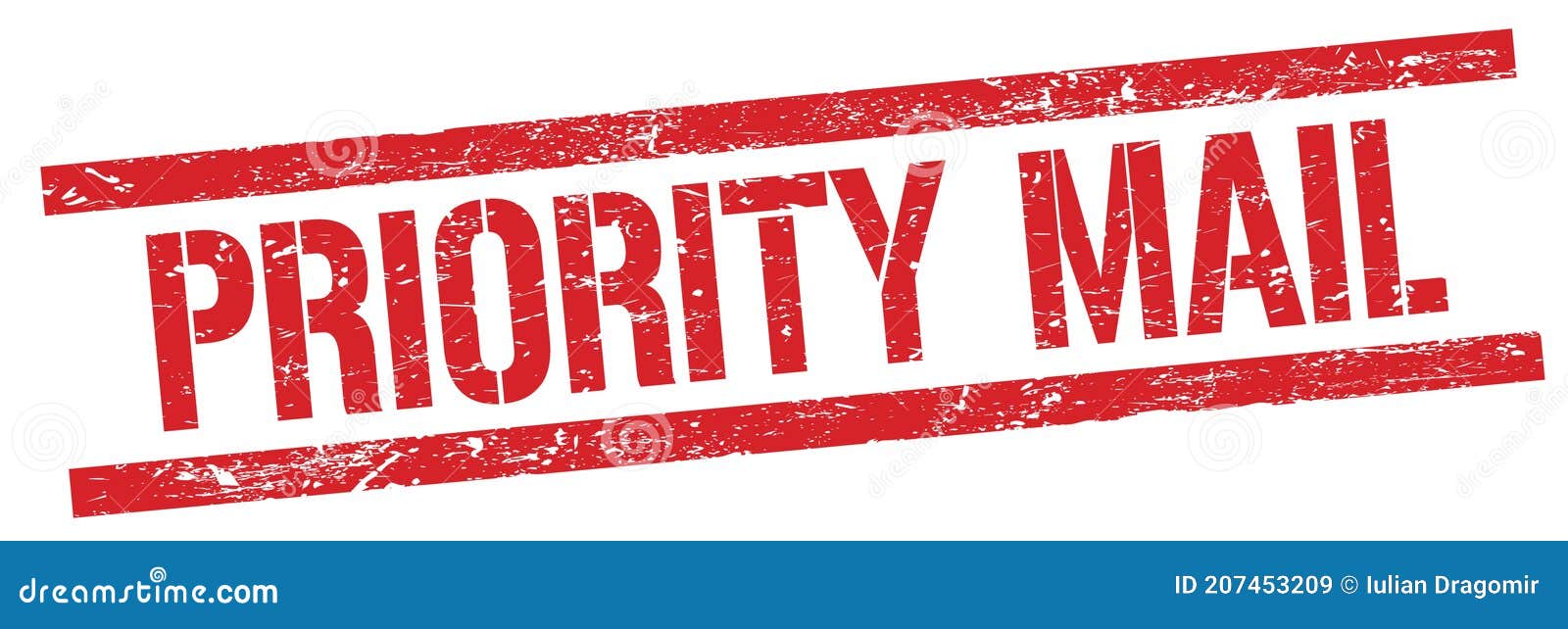 PRIORITY MAIL Text on Red Grungy Rectangle Stamp Stock Image - Image of ...