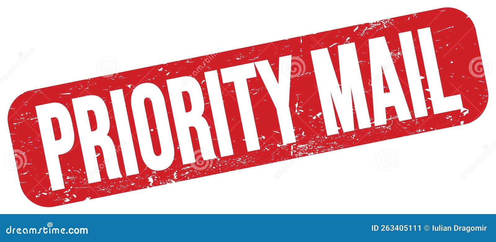 PRIORITY MAIL Text on Red Grungy Stamp Sign Stock Illustration ...