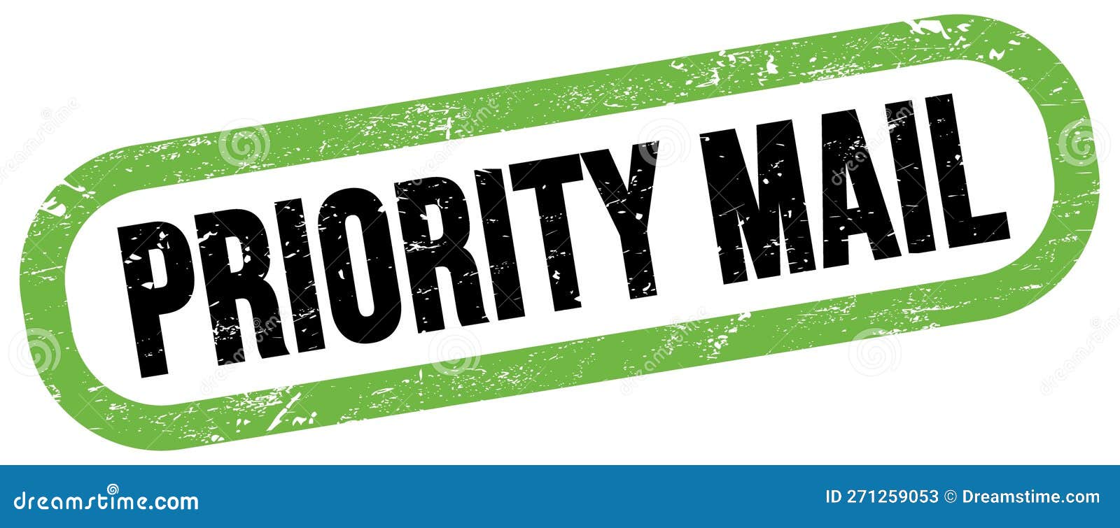 PRIORITY MAIL, Text Written on Green-black Stamp Sign Stock ...