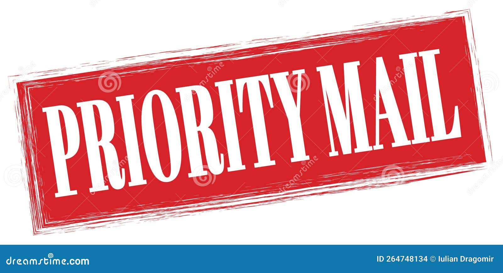 PRIORITY MAIL Text Written on Red Stamp Sign Stock Illustration ...