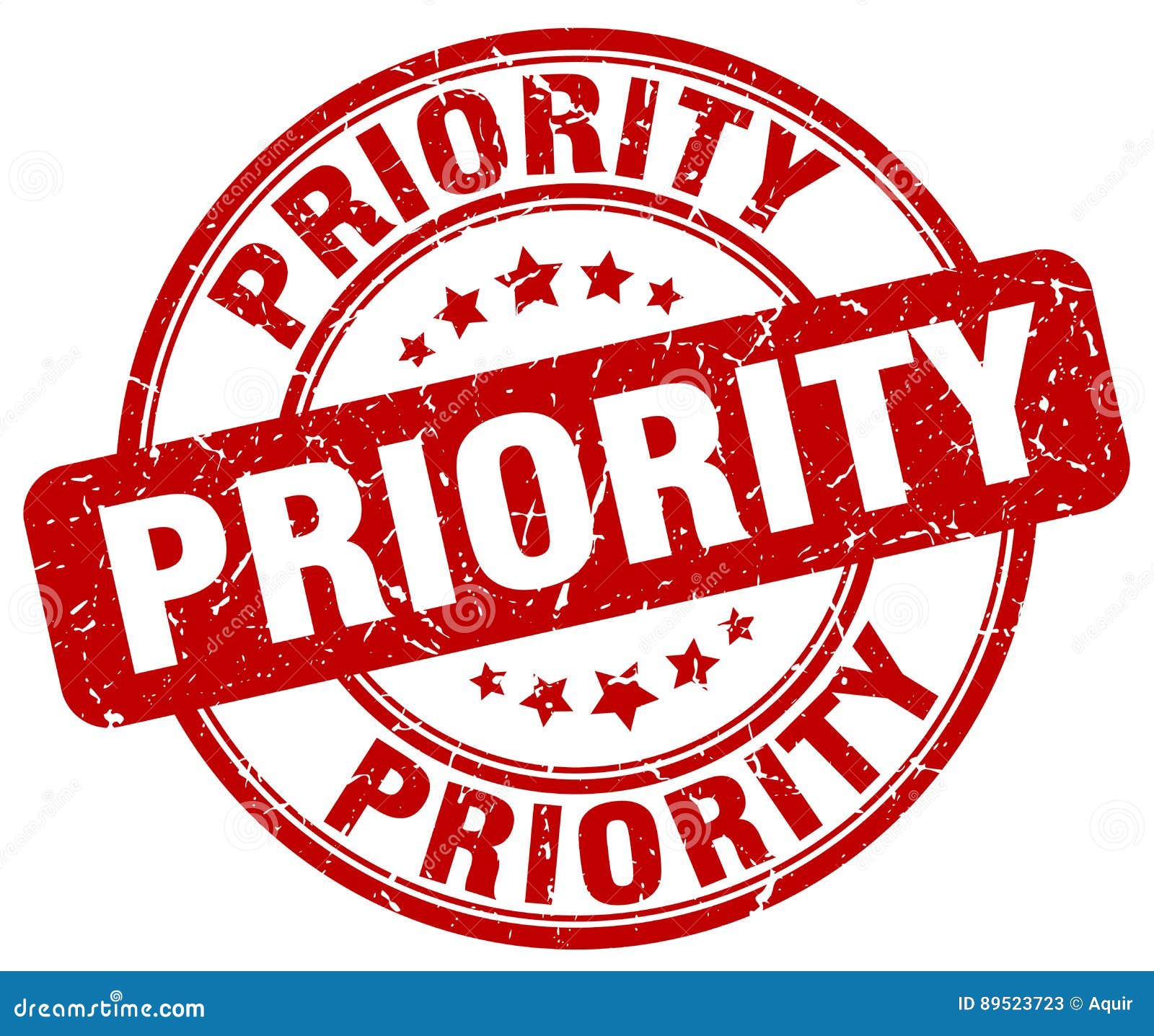 Priority Red Grunge Round Vintage Stamp Stock Vector - Illustration of ...