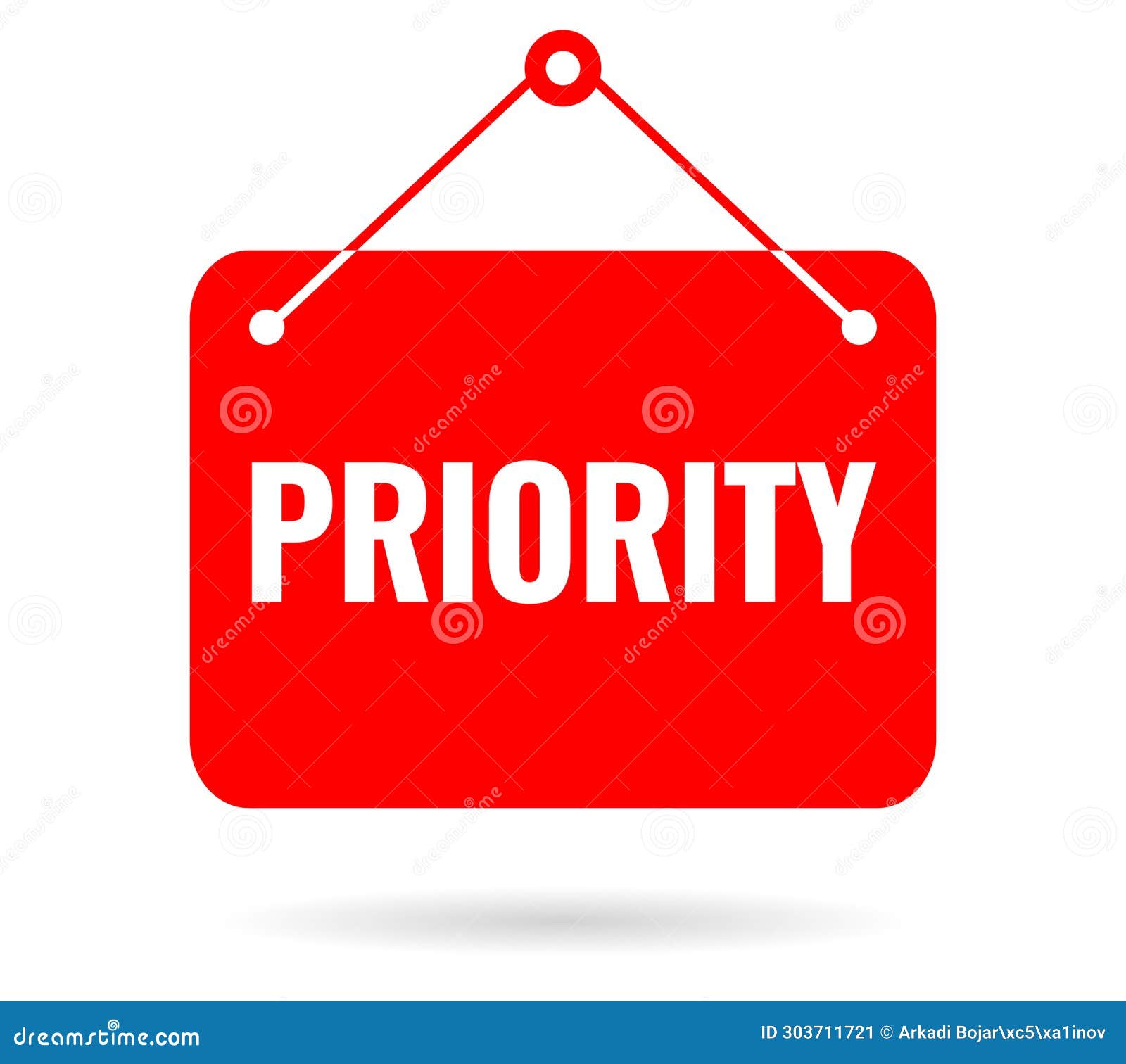 Priority red vector sign stock vector. Illustration of logo - 303711721