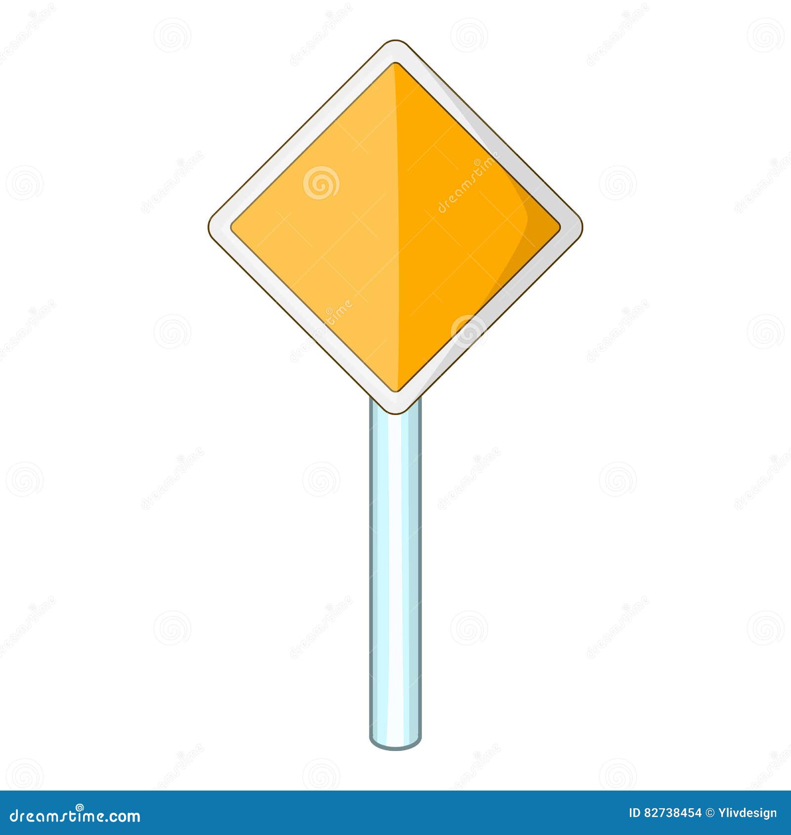 Priority Road Sign Icon, Cartoon Style Stock Vector - Illustration of ...