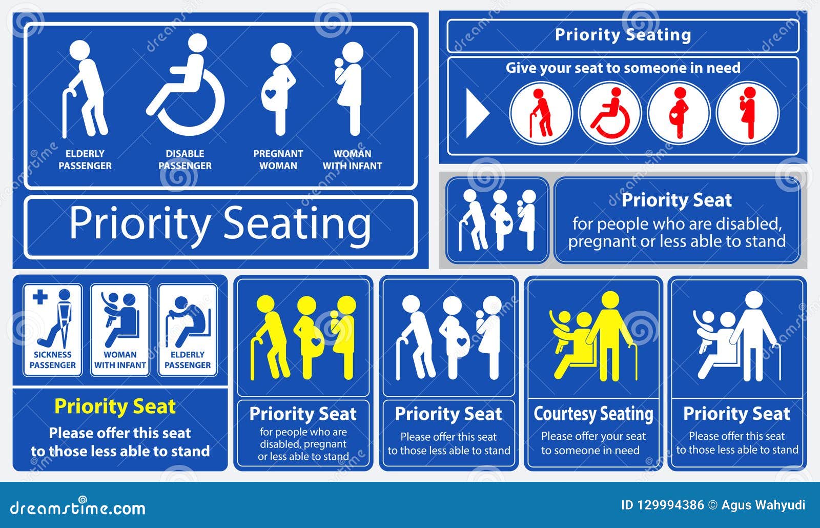 Priority Seat Cartoon Vector | CartoonDealer.com #84088161