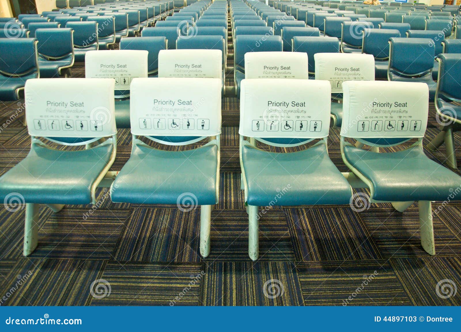 Priority Seating In Airport Royalty-Free Stock Photo | CartoonDealer ...