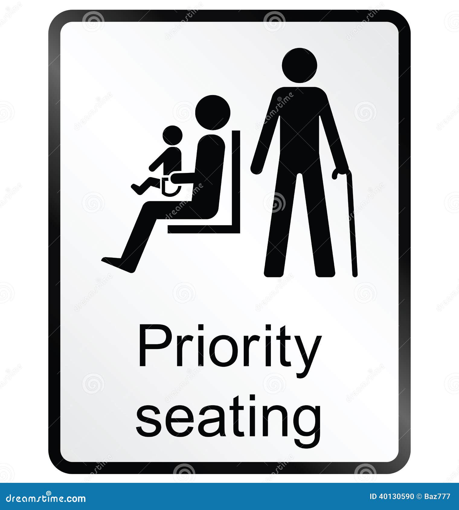 Priority Seating Icons For Sticker Cartoon Vector | CartoonDealer.com ...