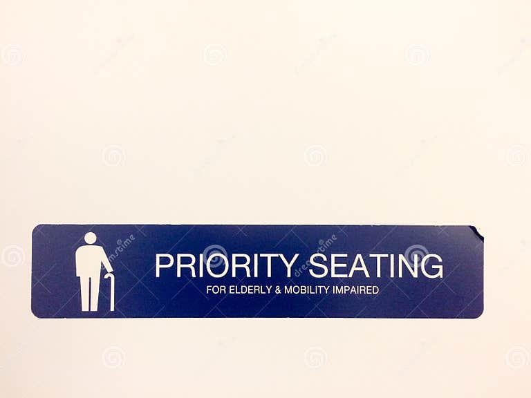 Priority seating sign stock photo. Image of infant, instruct - 180919068
