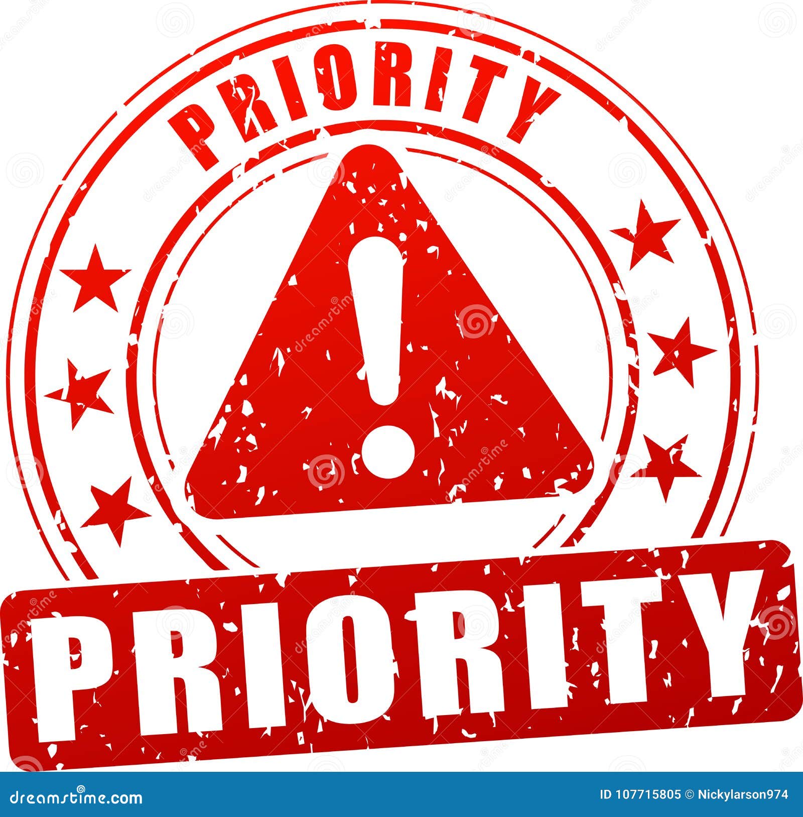 Priority stamp icon stock vector. Illustration of mail - 107715805