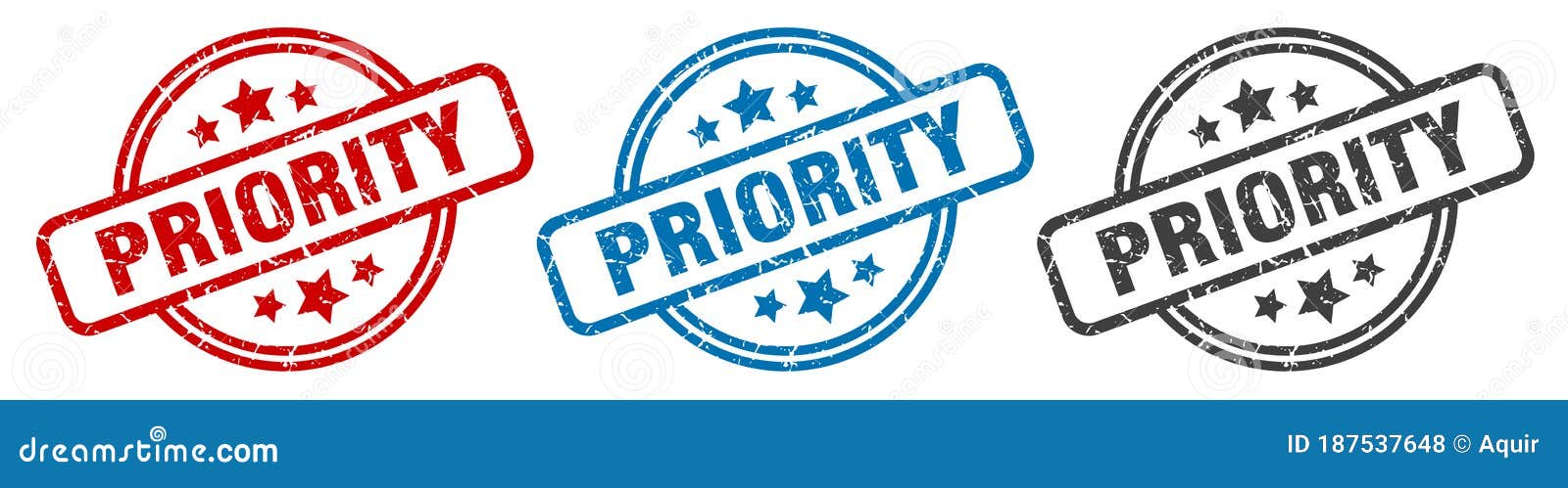 Priority Stamp. Priority Round Isolated Sign Stock Vector ...