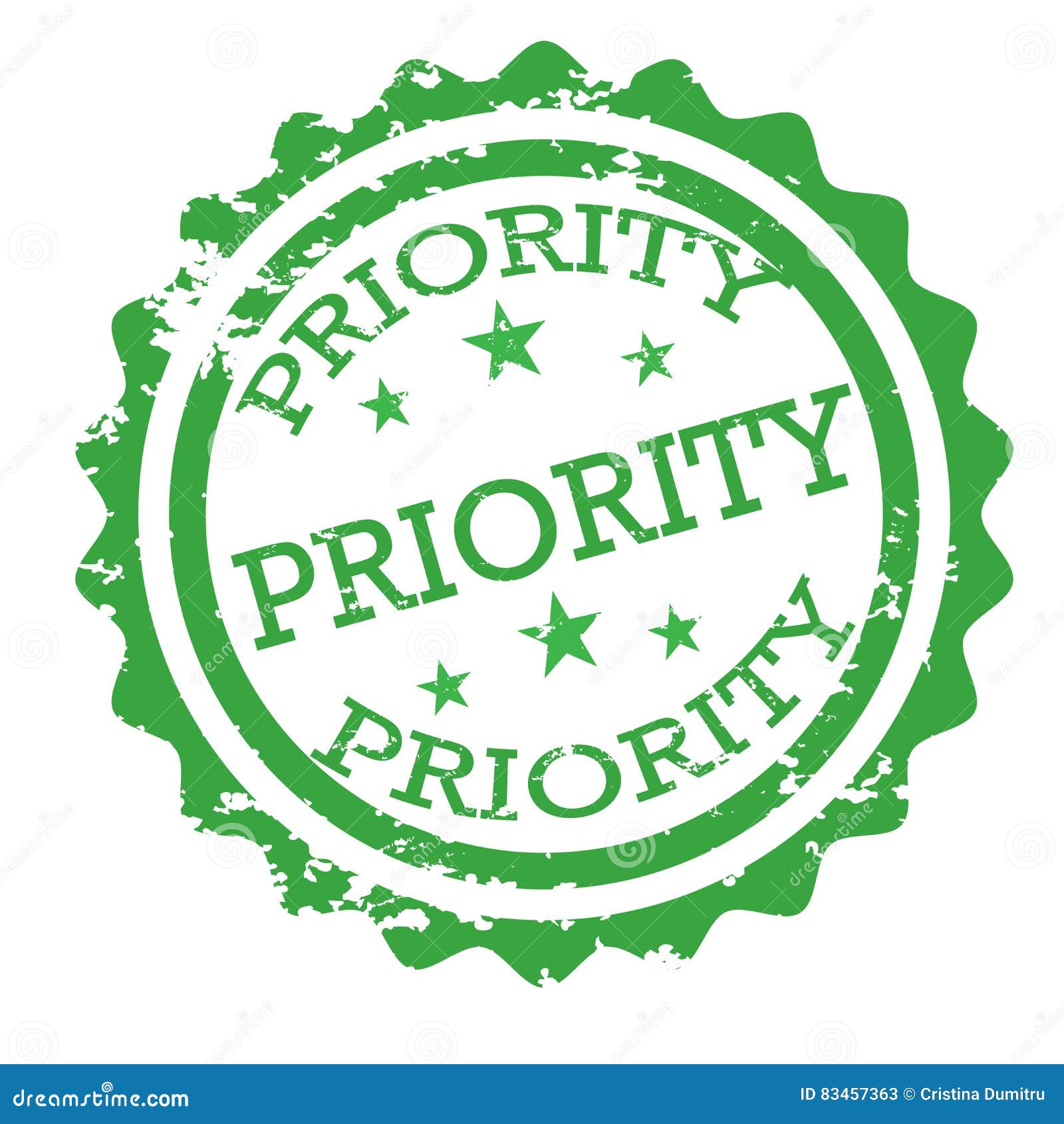 Priority stamp vector stock vector. Illustration of caution - 83457363