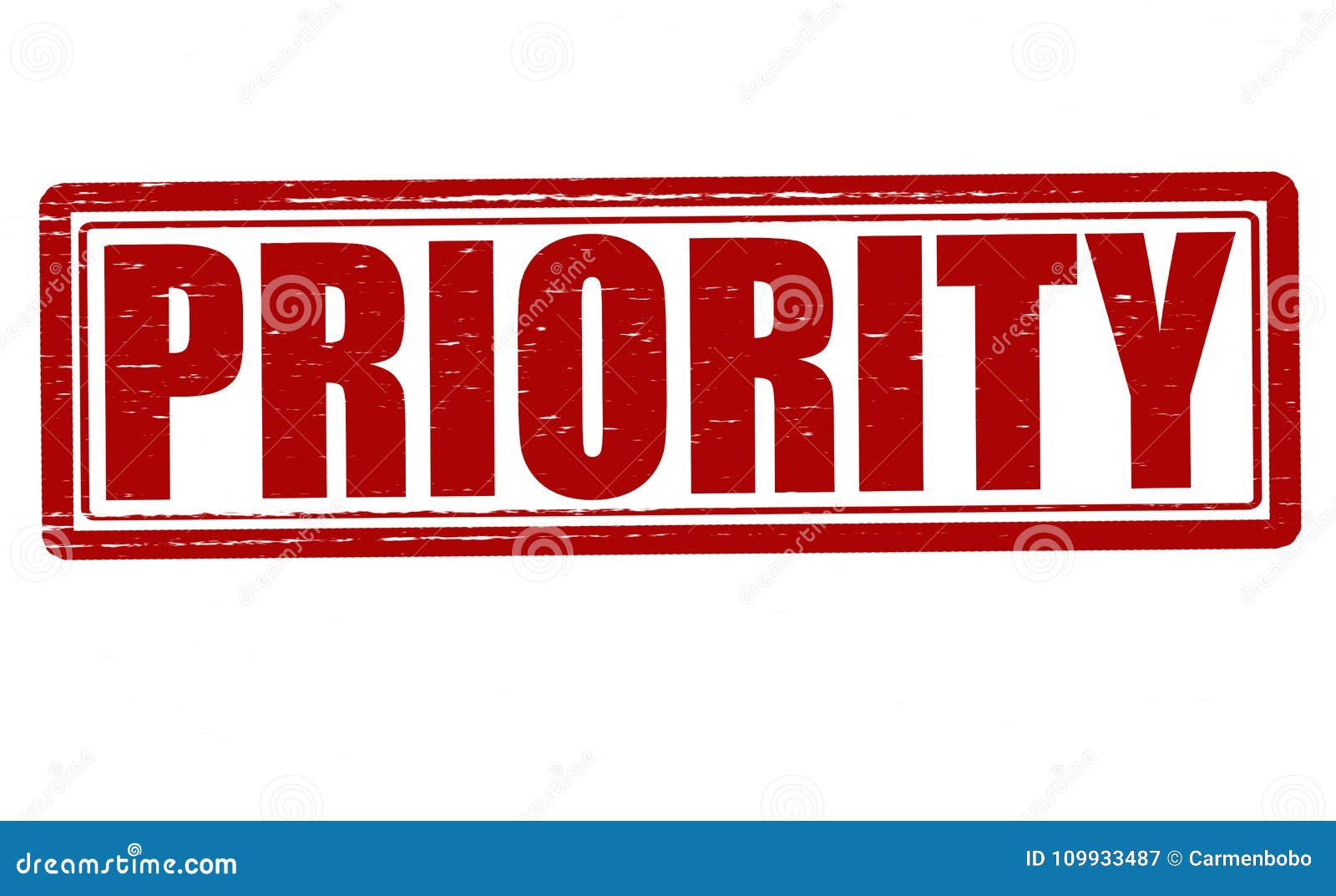 Priority stock illustration. Illustration of rectangula - 109933487