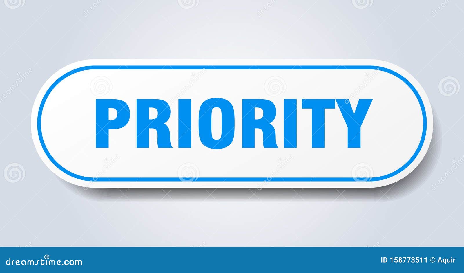 Priority sticker. stock vector. Illustration of white - 158773511