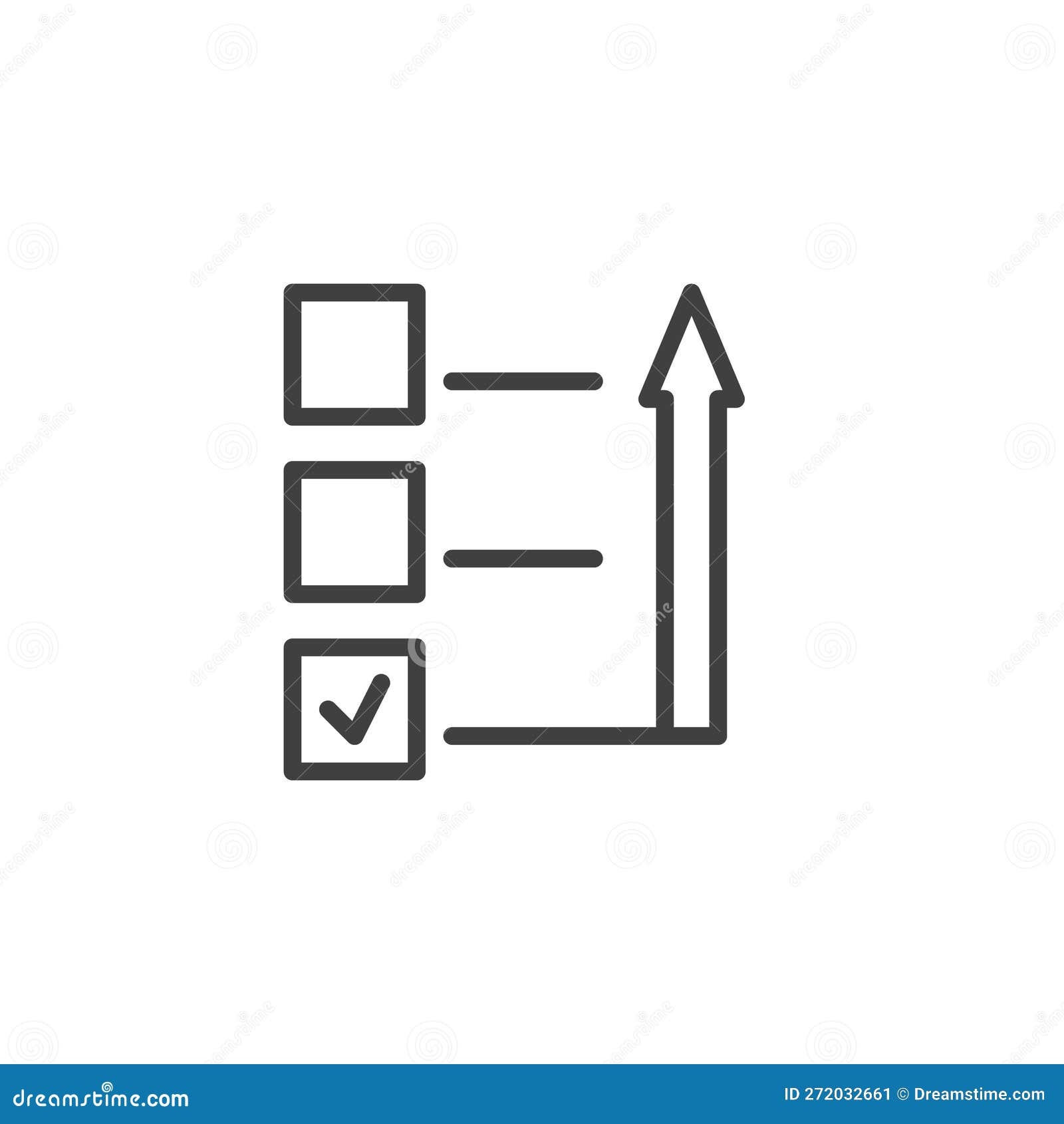 Priority Task Checklist Line Icon Cartoon Vector | CartoonDealer.com ...