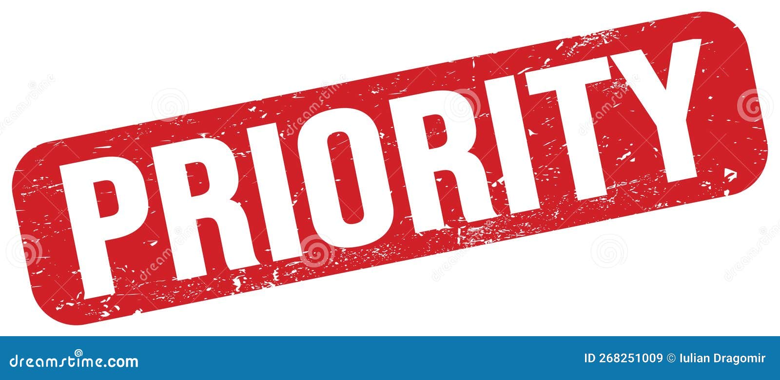 PRIORITY Text on Red Grungy Stamp Sign Stock Illustration ...