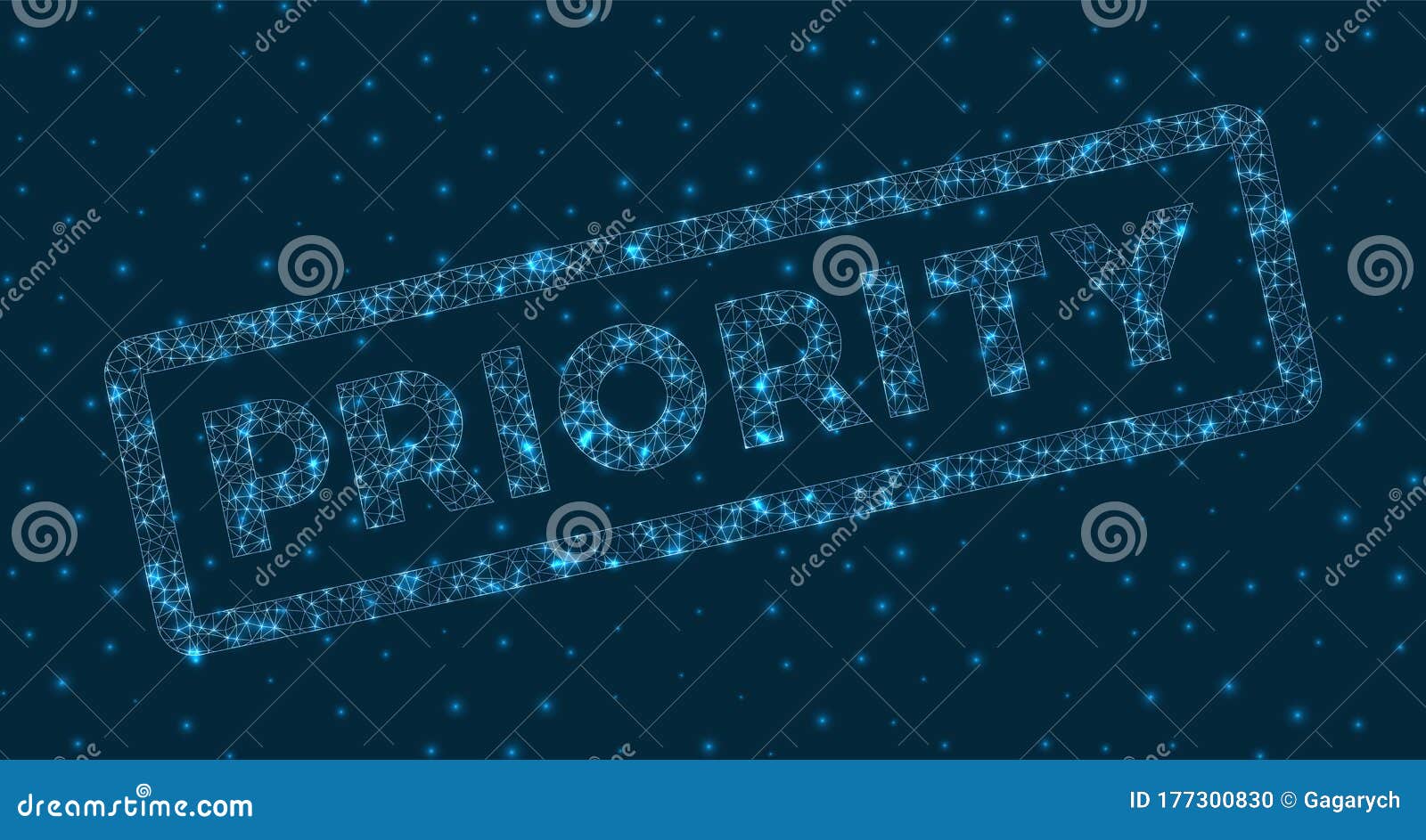 Priority Word in Digital Style. Stock Vector - Illustration of digital ...