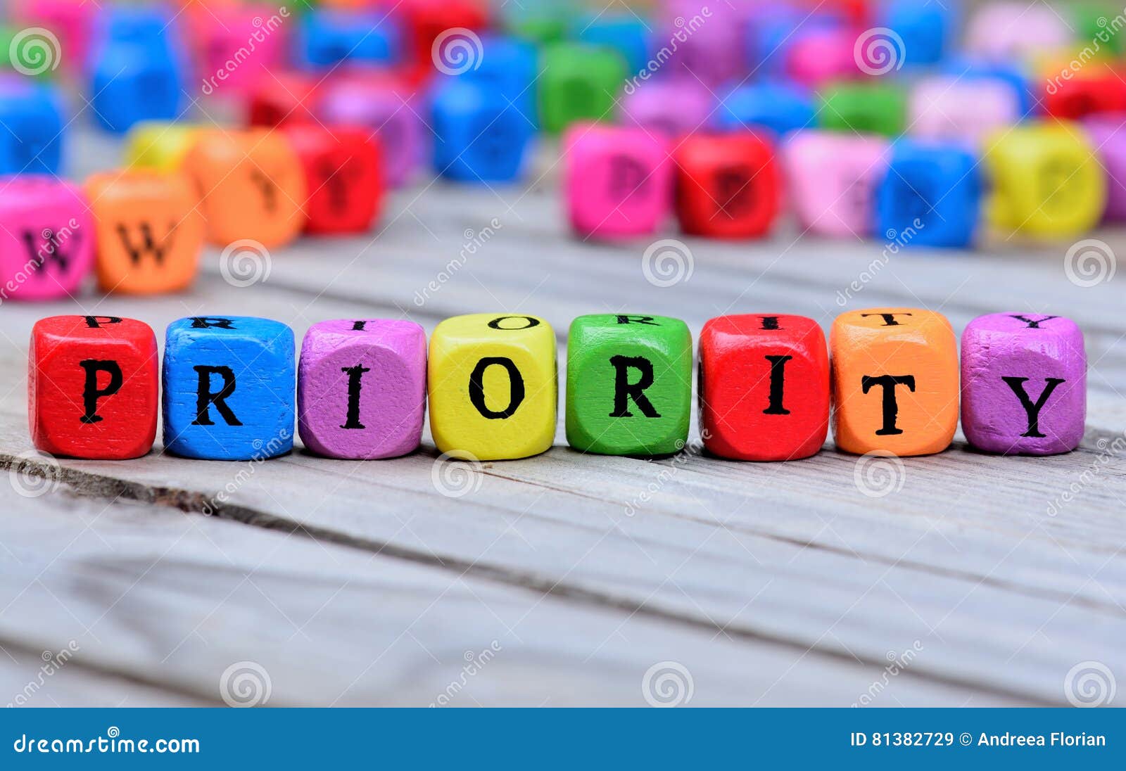 Priority Word on Wooden Table Stock Image - Image of mission, plan ...