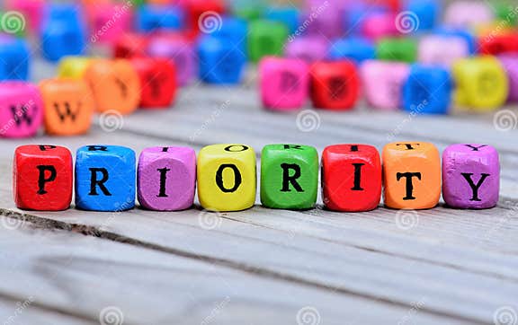Priority Word on Wooden Table Stock Image - Image of mission, plan ...