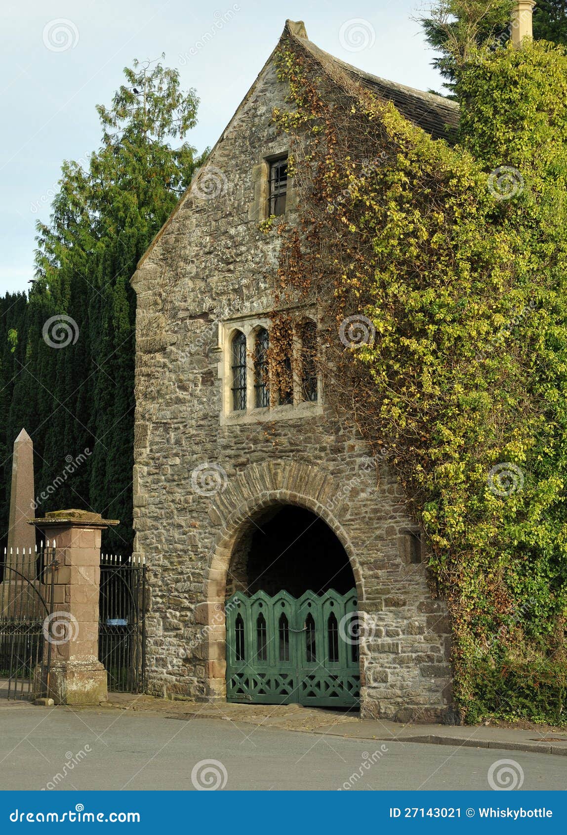 Priory Gate, Usk stock image. Image of leaded, mary, priory - 27143021