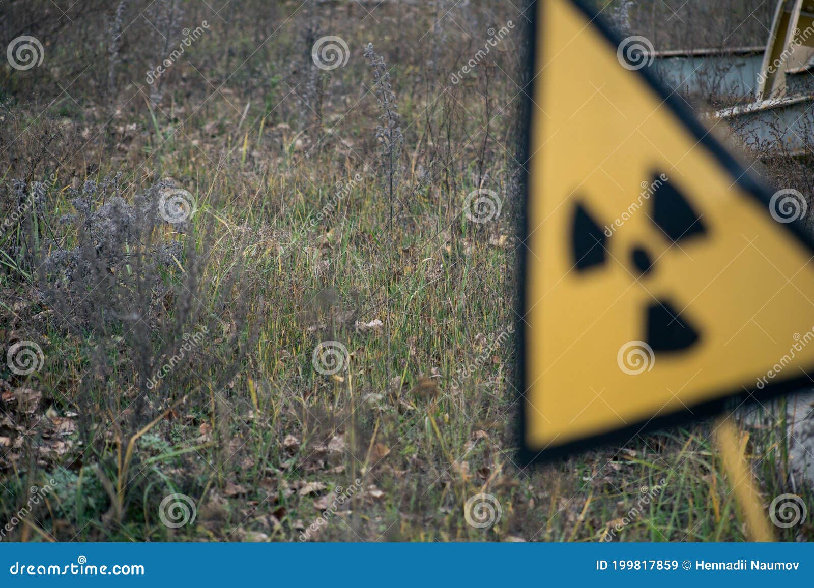 Pripyat Radiation Warning Sign in Chernobyl Stock Image - Image of ...
