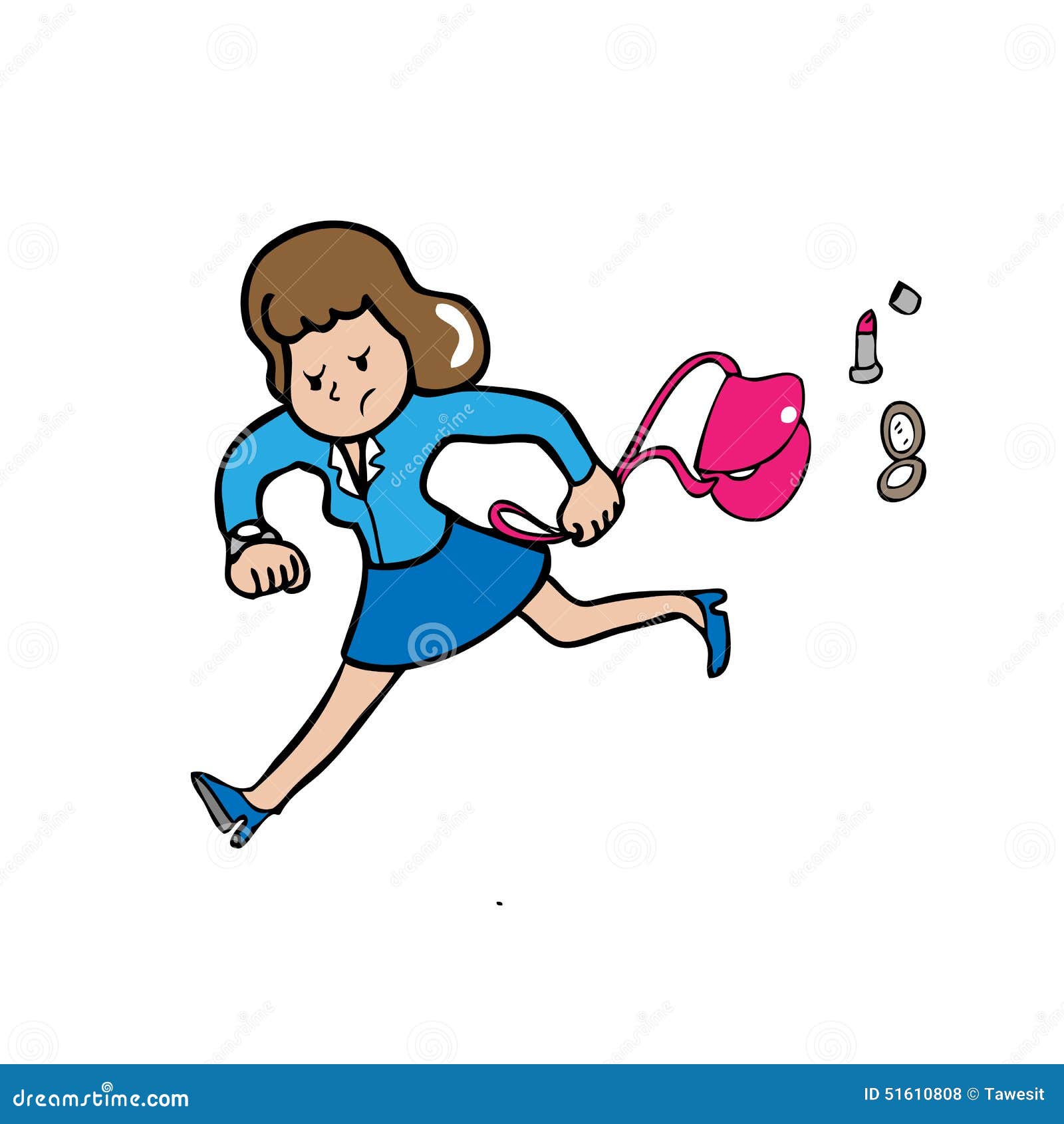 Prisa de la empresaria ilustración del vector. Ilustración de lifestyle ...