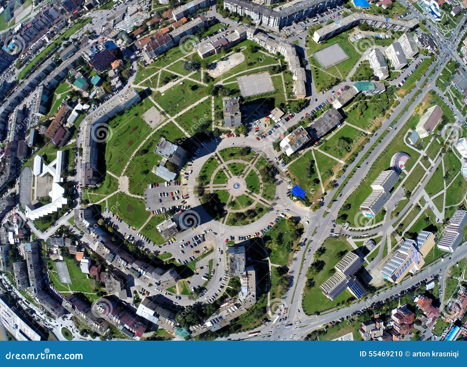 Prishtina - Ulpiana Districts Stock Photo - Image of preserved, aerial ...