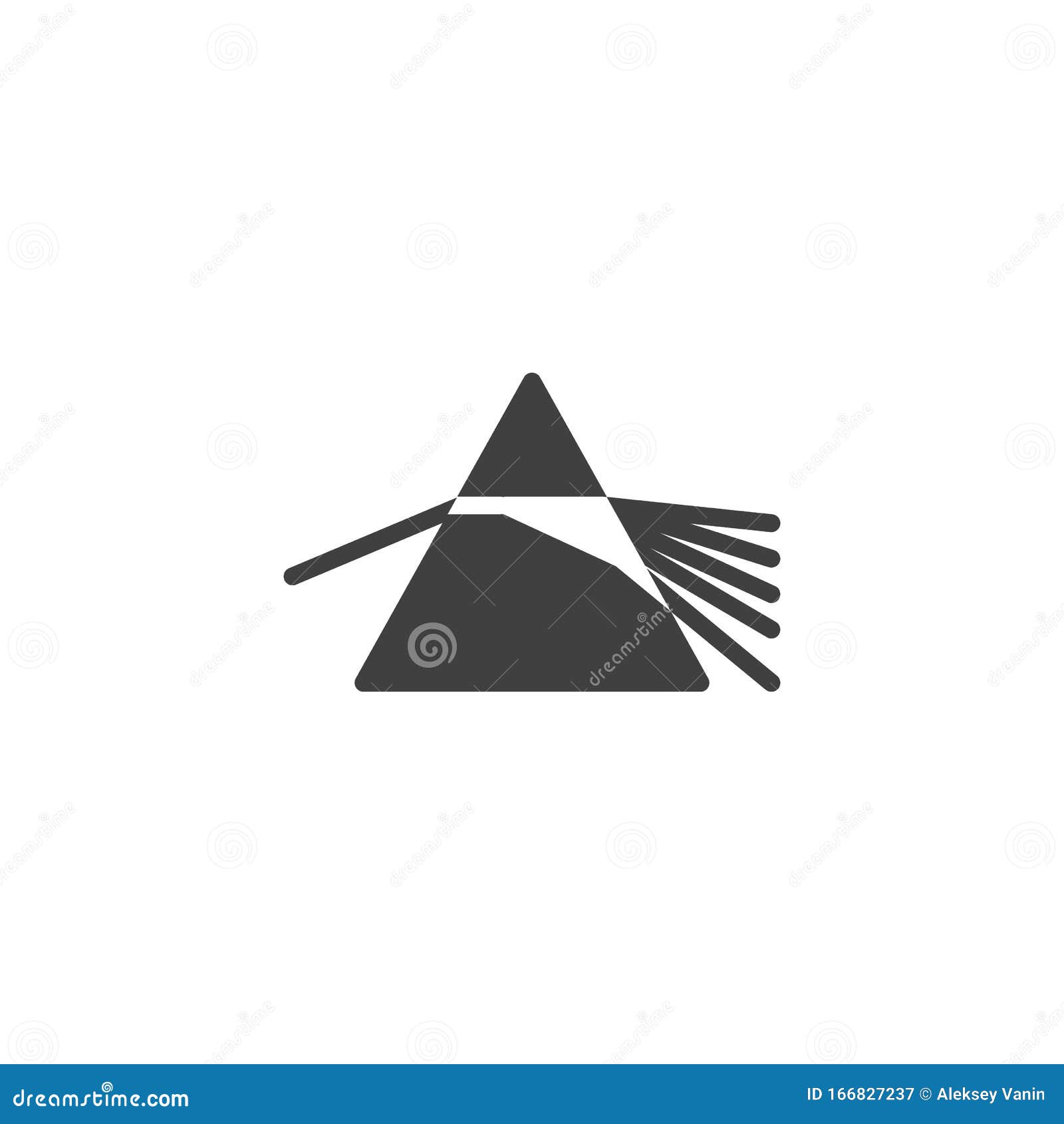 Prism Dispersing Light Vector Icon Stock Vector - Illustration of light ...