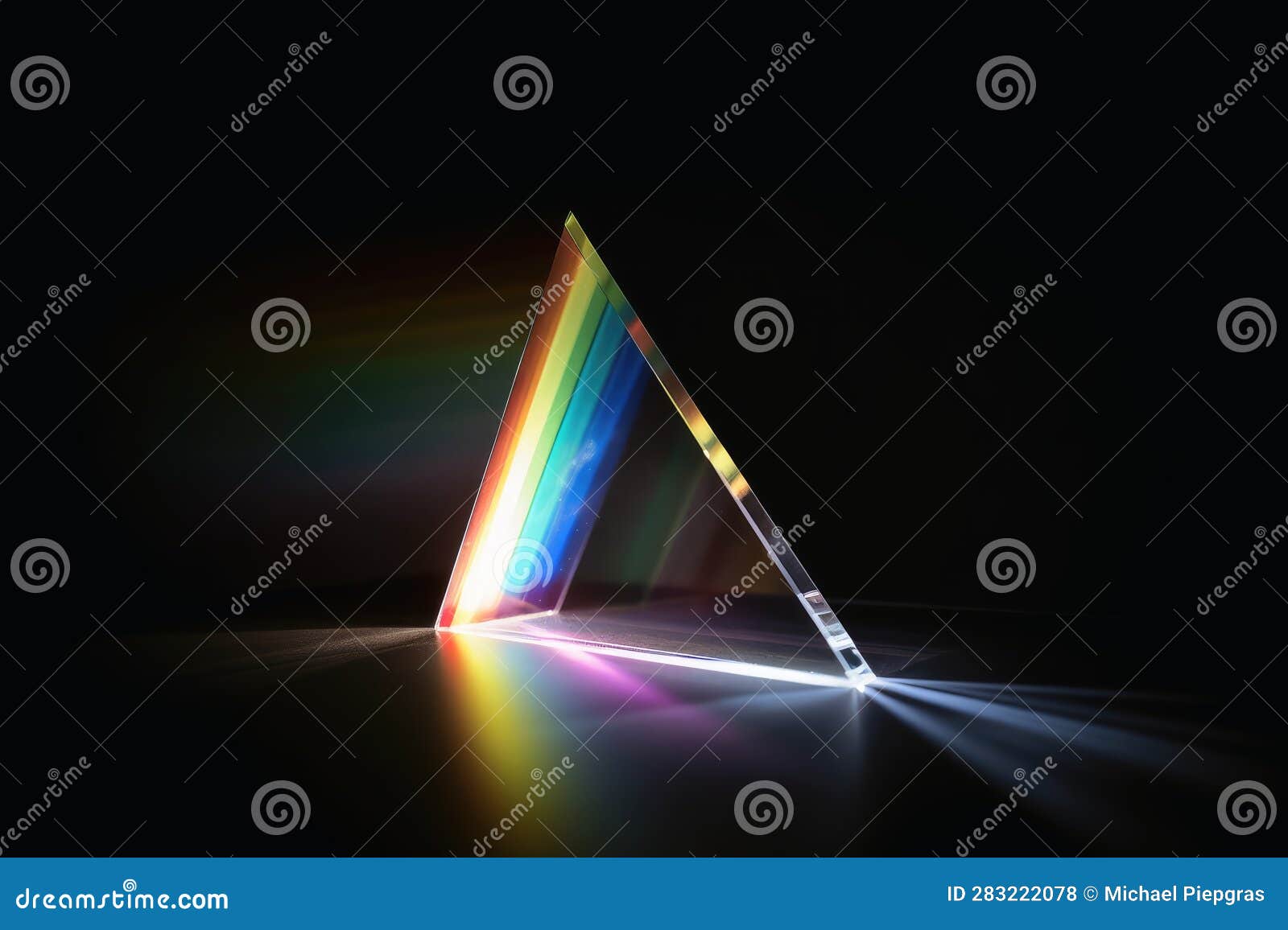 A Prism Dividing a Lightbeam into the Spectral Colors Created with ...