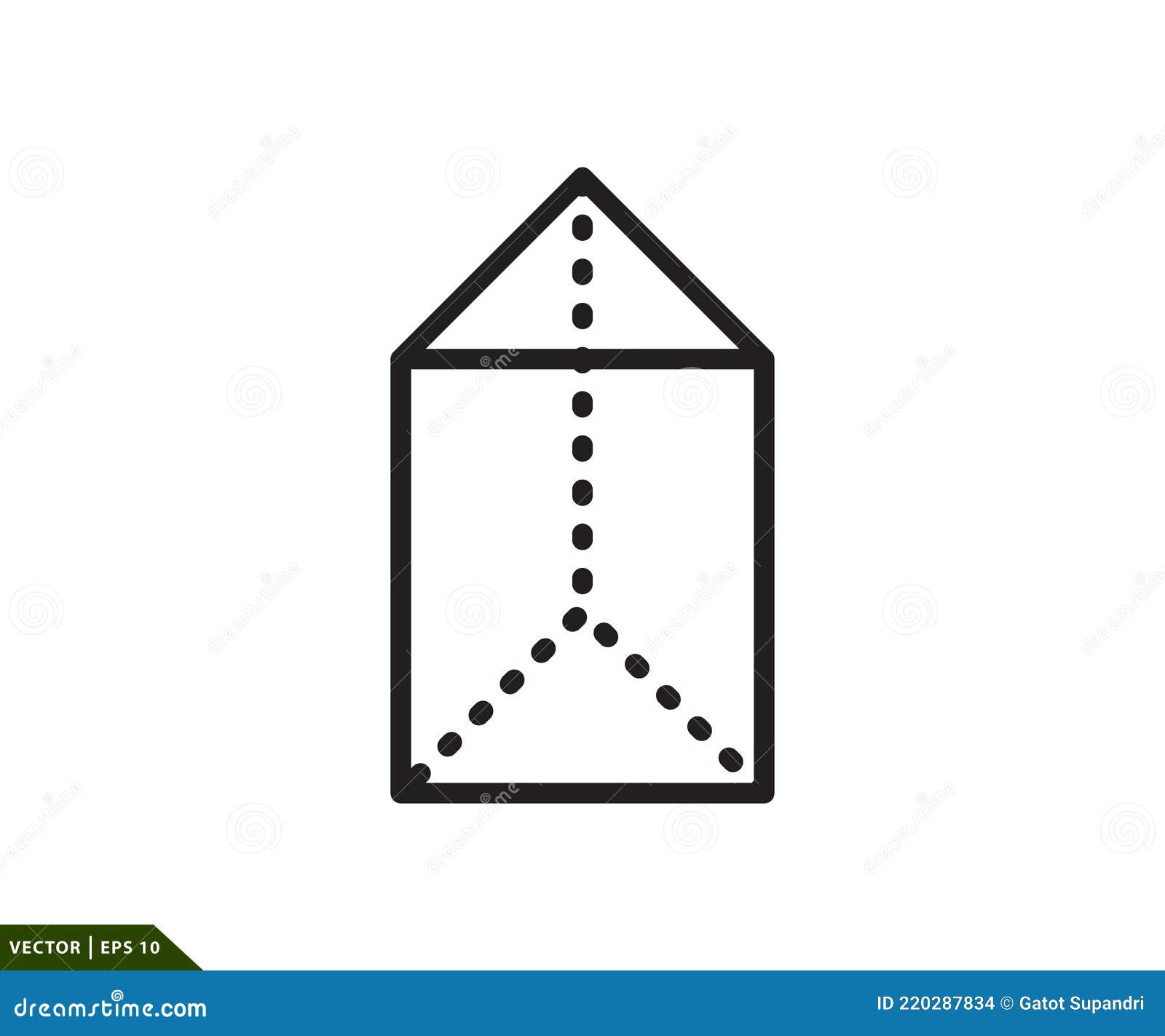 Prism Geometry Icon Vector Logo Template Stock Vector - Illustration of ...